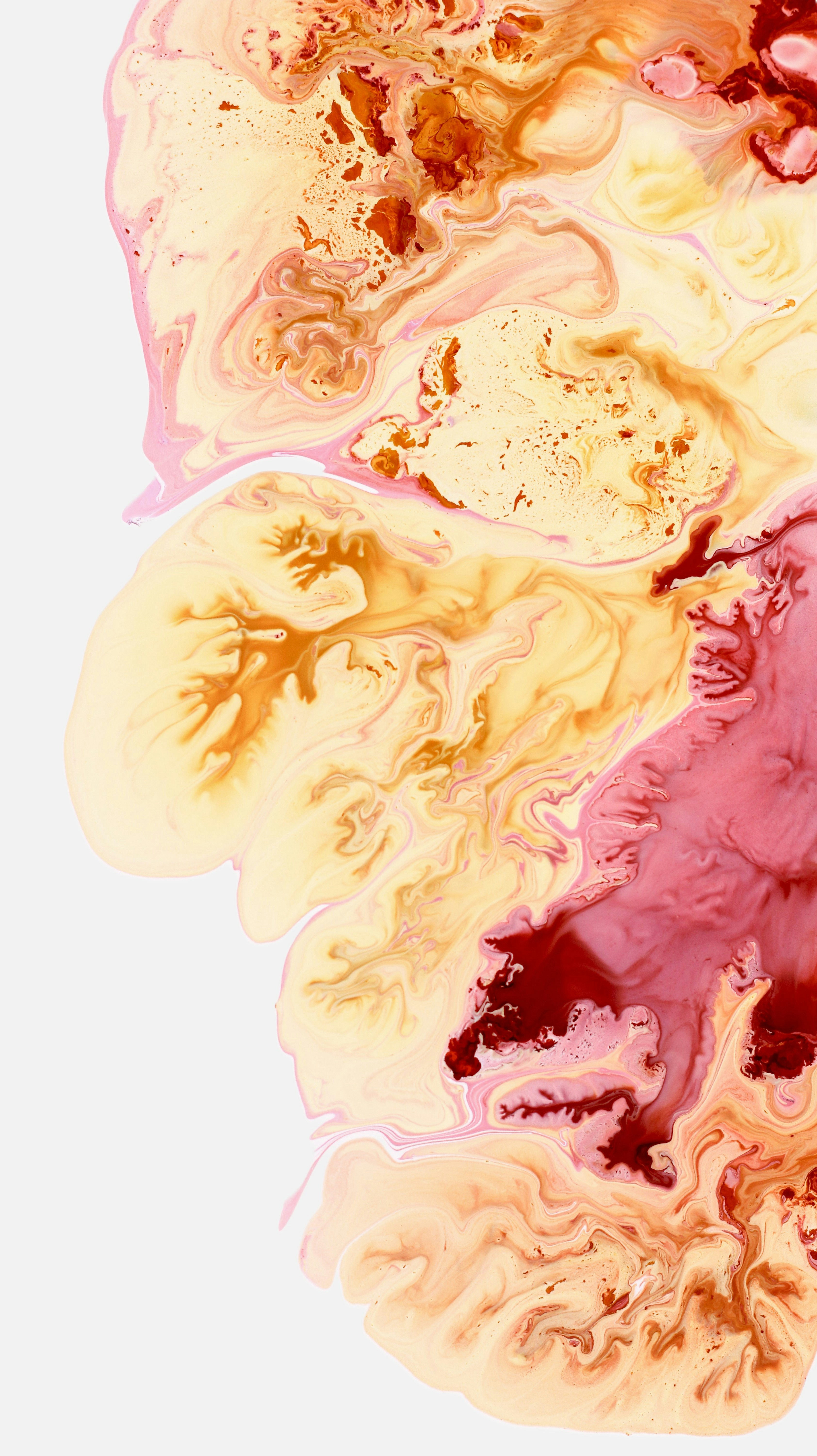 Marbling Inferno: A Fluid Symphony of Peach, Cream, and Rose