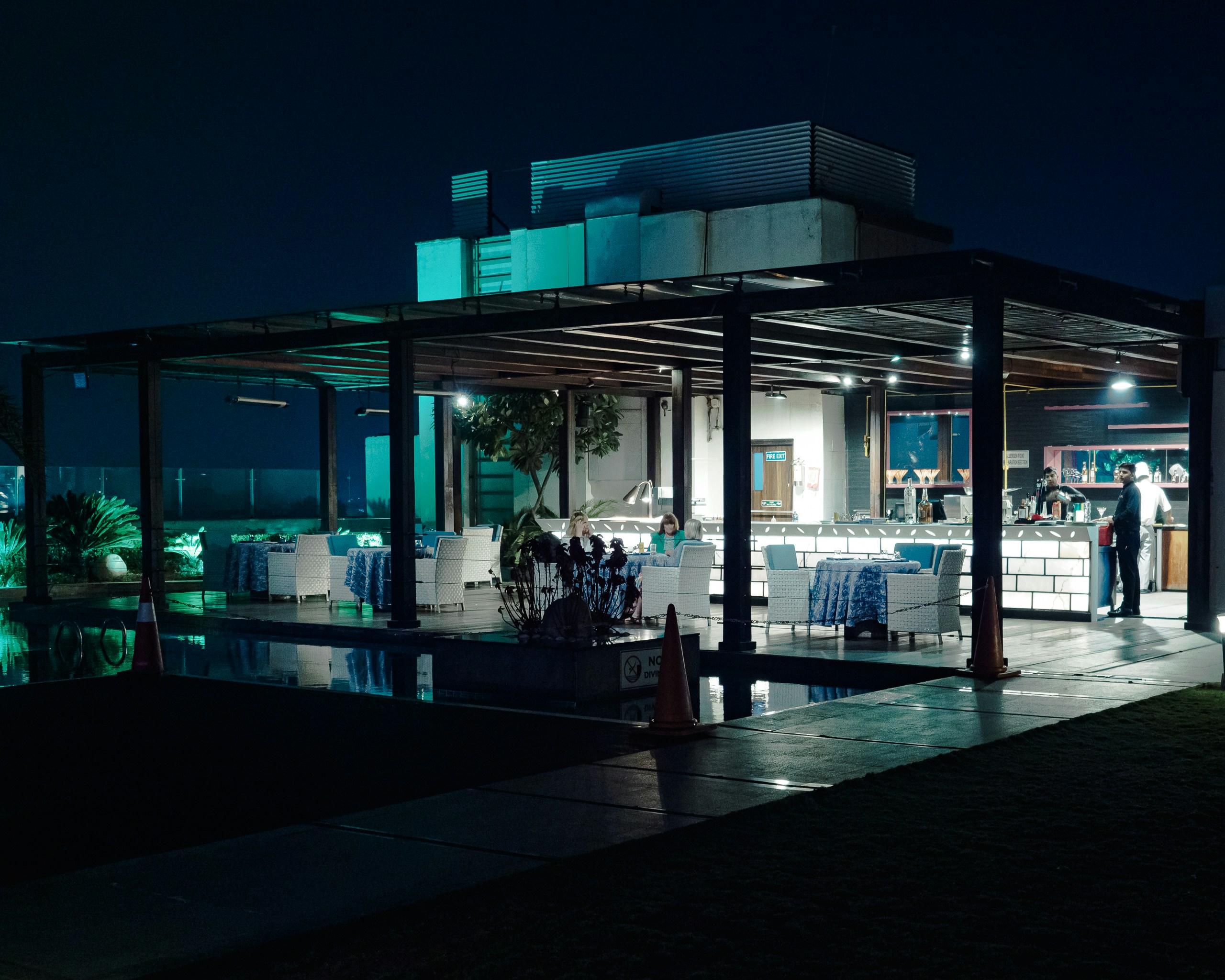 Night at the Open-Air Dining Lounge