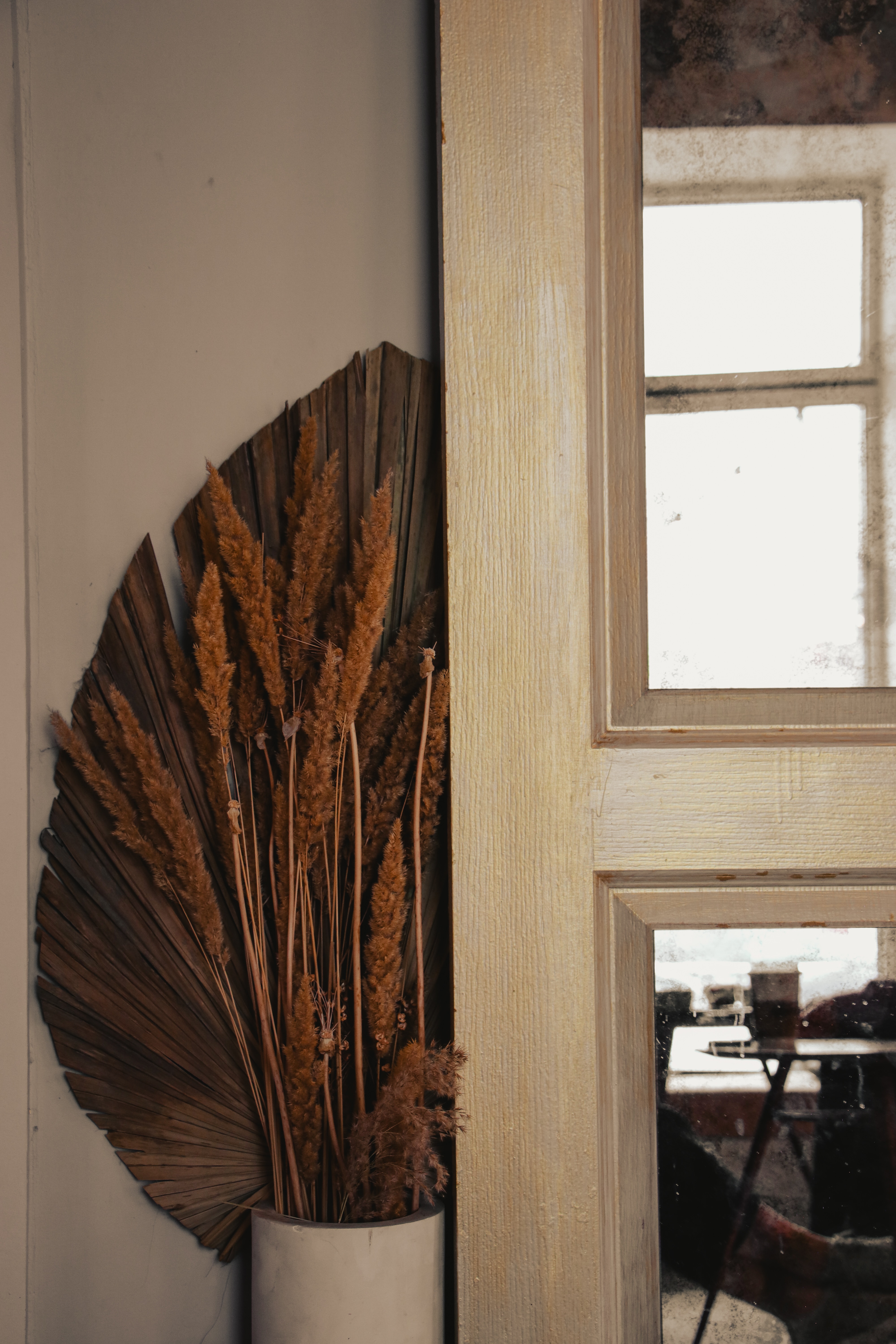 Dank Morning Light on a Framed Door Palette