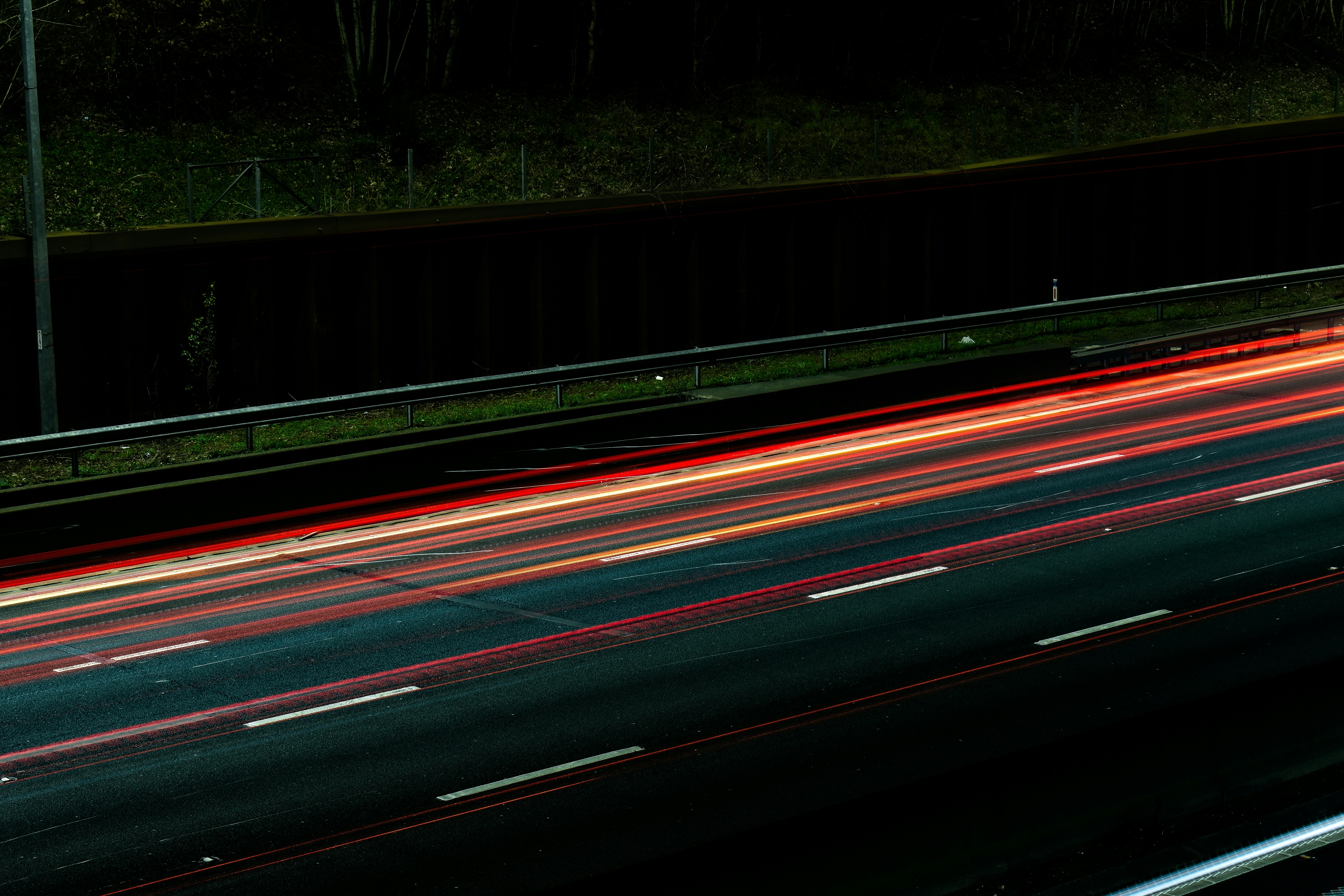A long exposure photo of a highway at night photo – Free Movement long ...