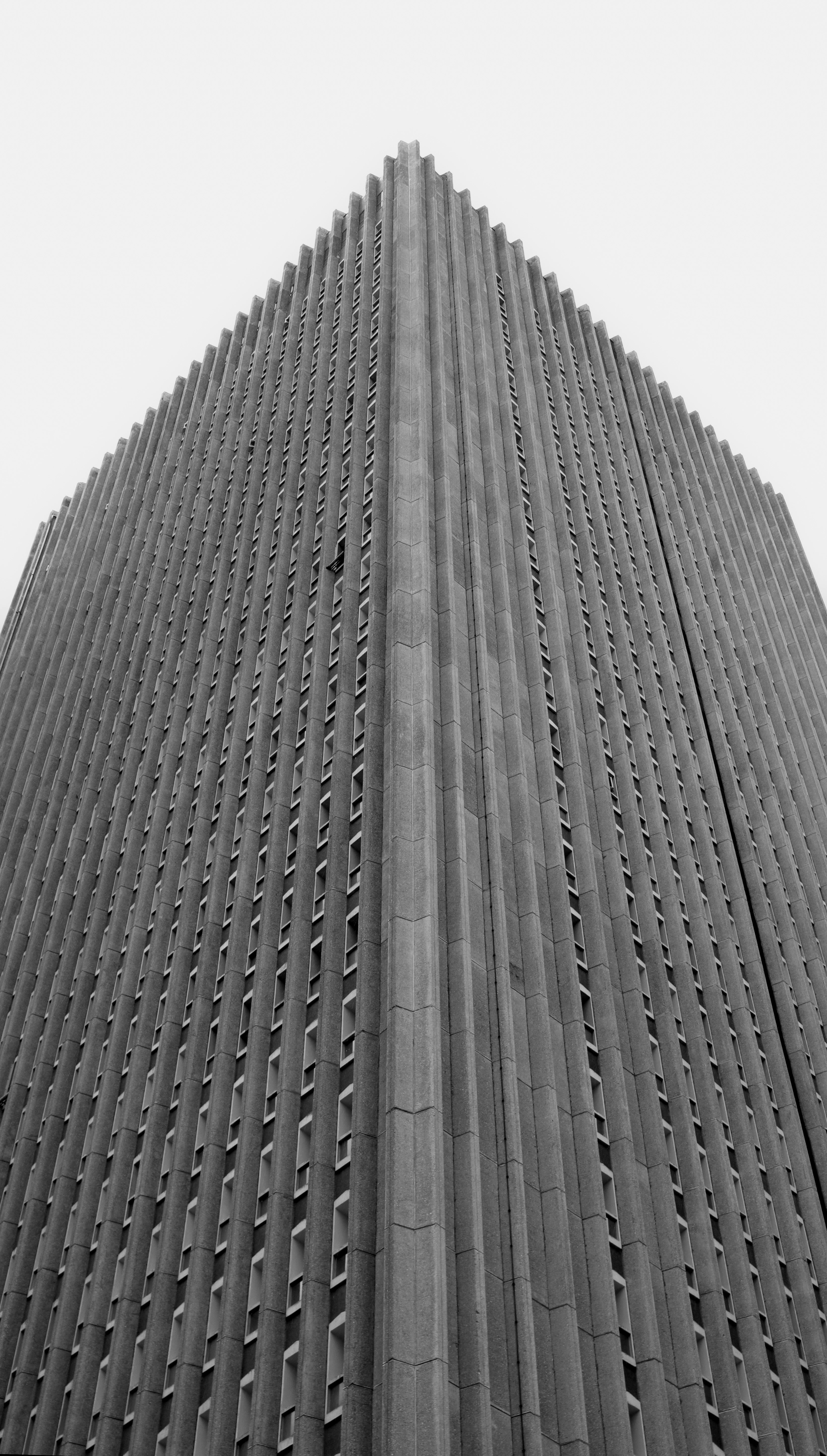 Ribbed Monolith Rising: A Perspective on a Concrete Tower