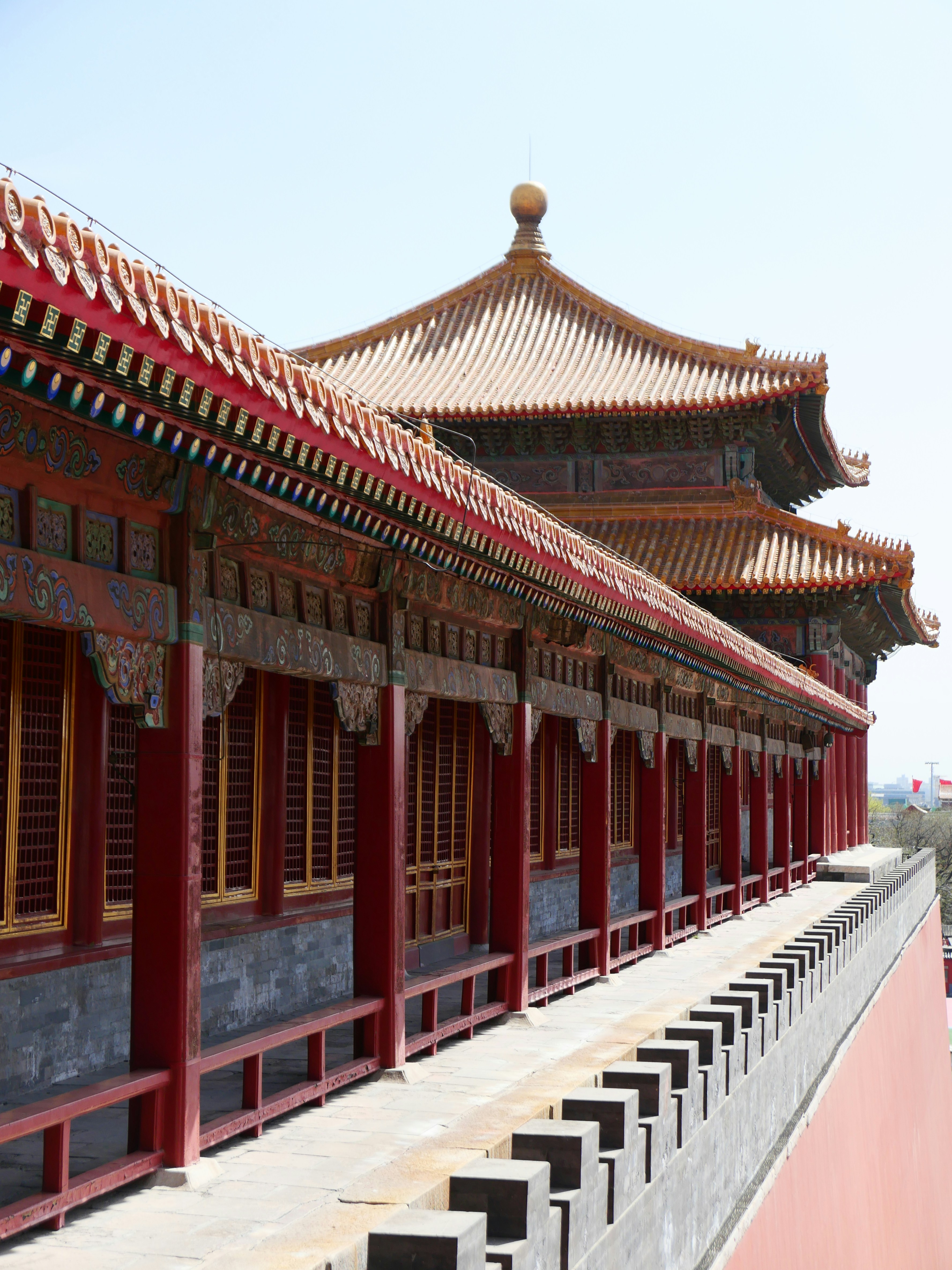 Red Gabled Odyssey: A Corridor of Temple Roofs