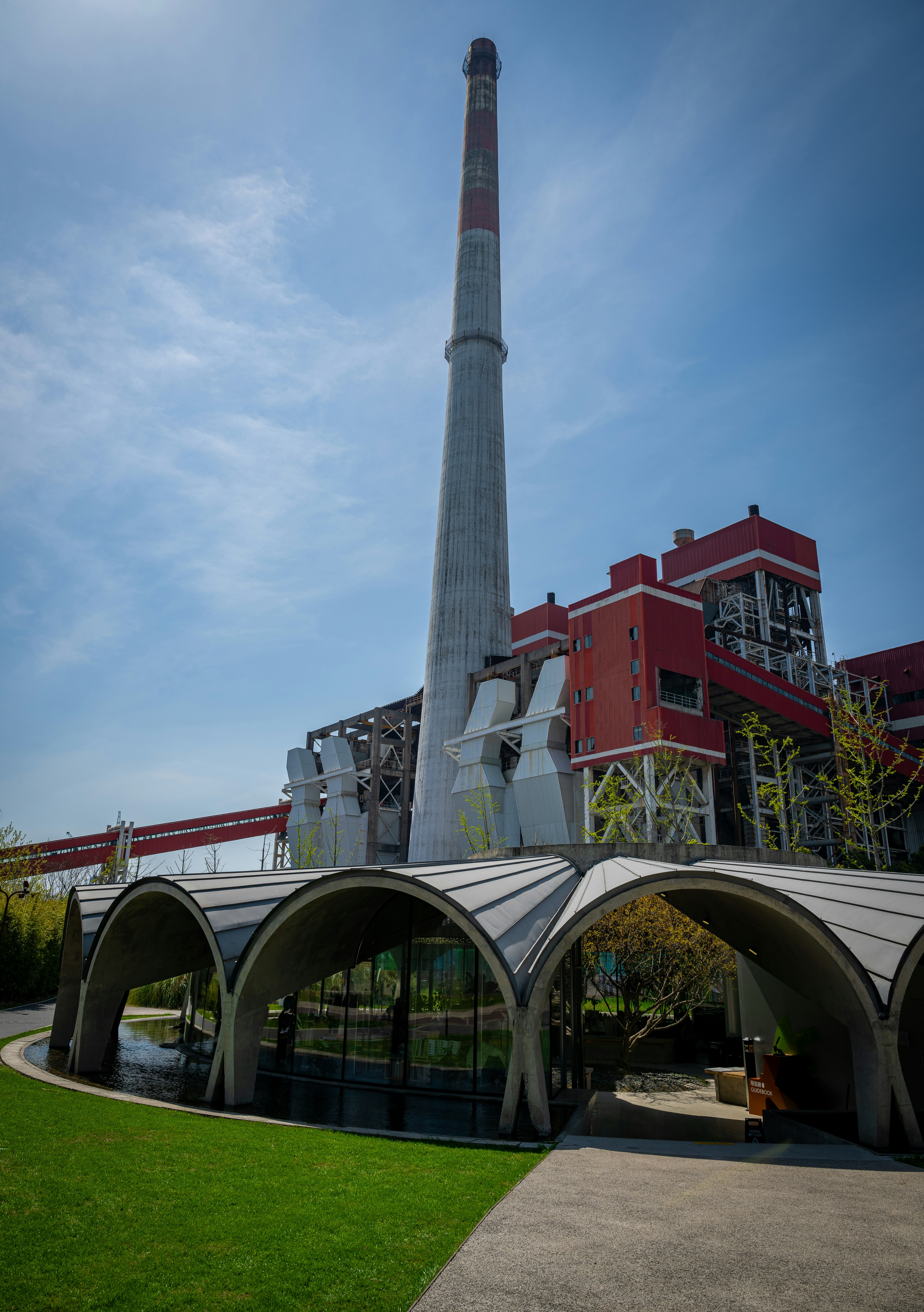 Industrial Behemoth Over the Arched Walkway