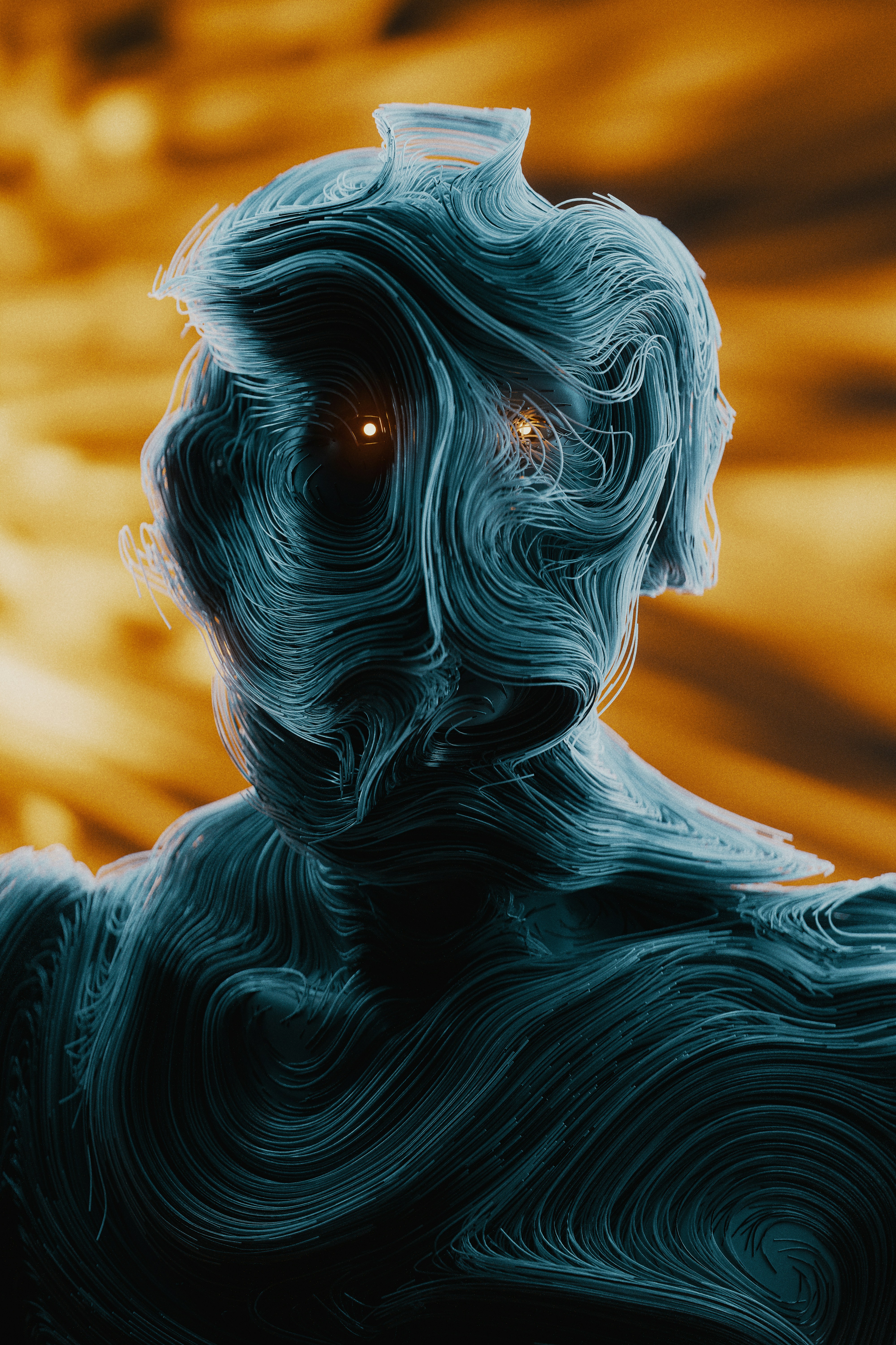 Une créature à l’aspect étrange avec des yeux brillants photo – Photo ...