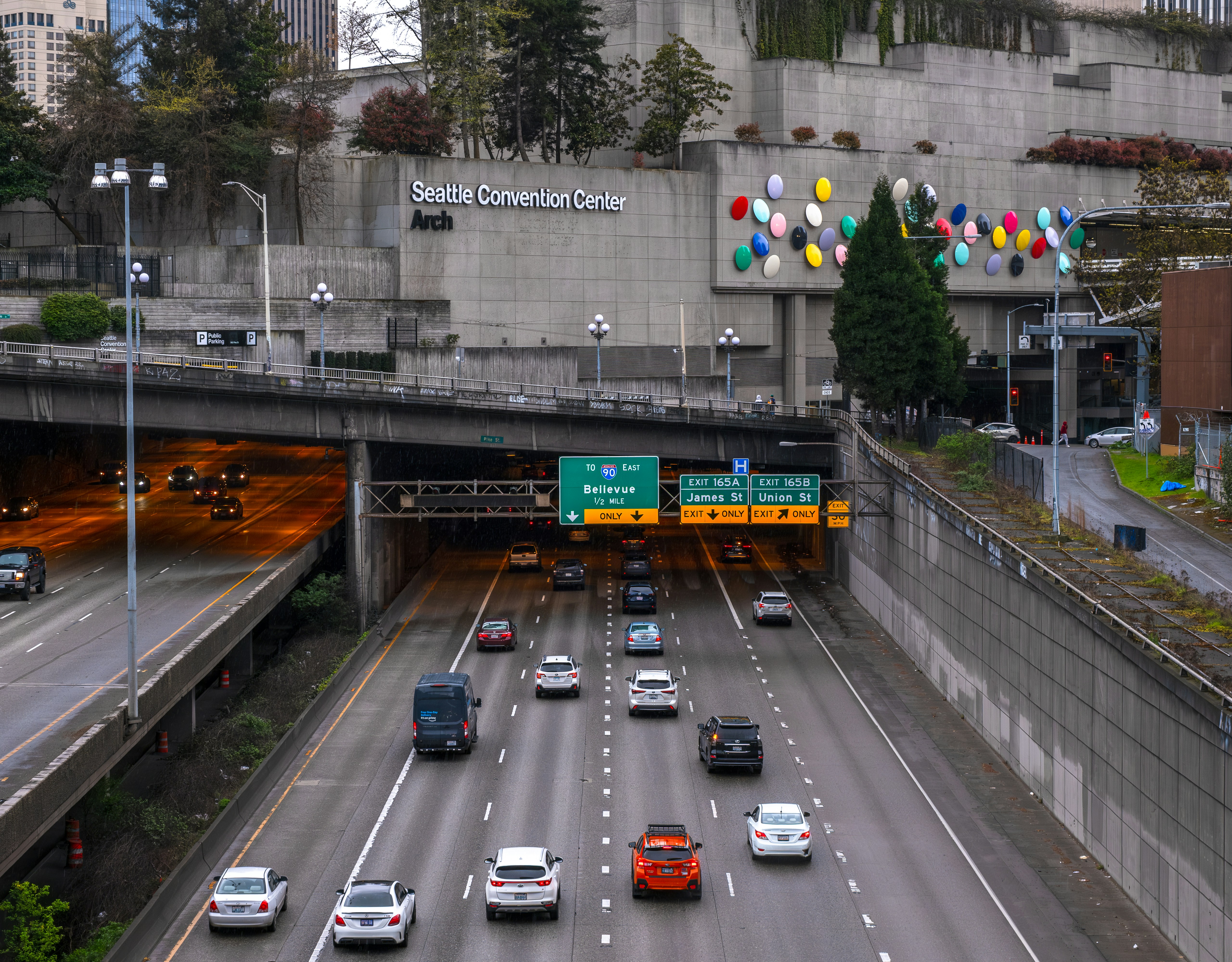 Interstate 5 and Seattle Convention Center