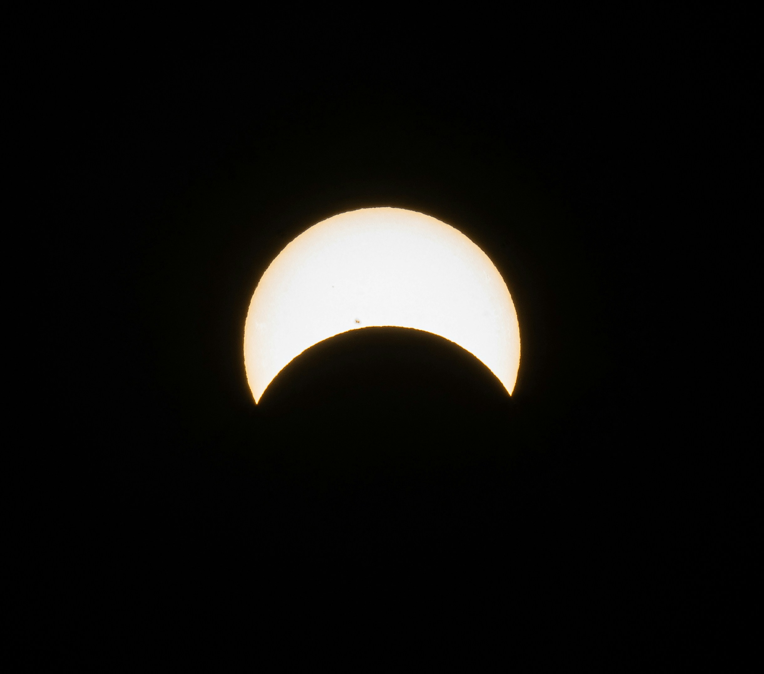A partial solar eclipse seen through a dark sky photo – Free Eclipse ...