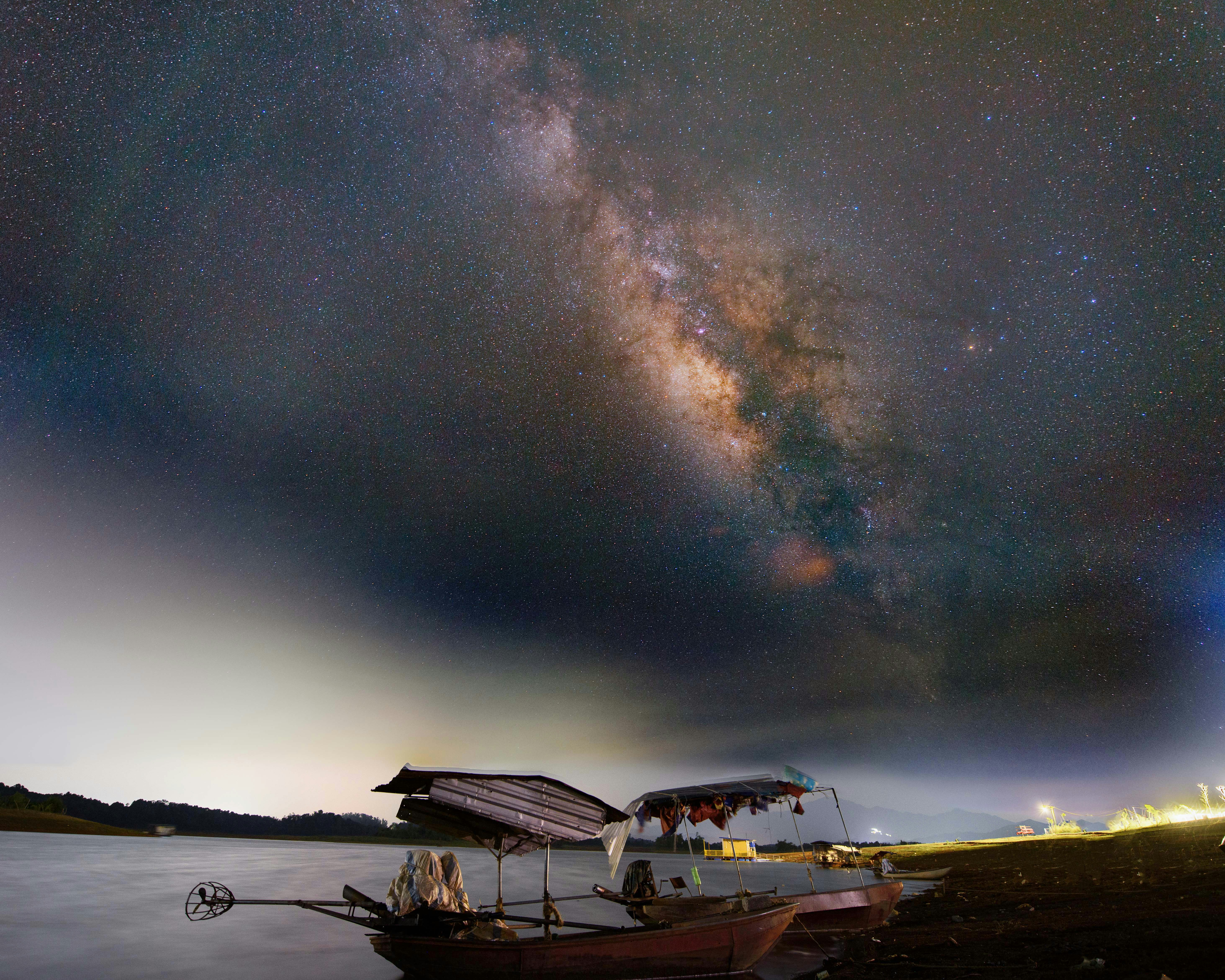 Milky Way Over the Riverside Boatland