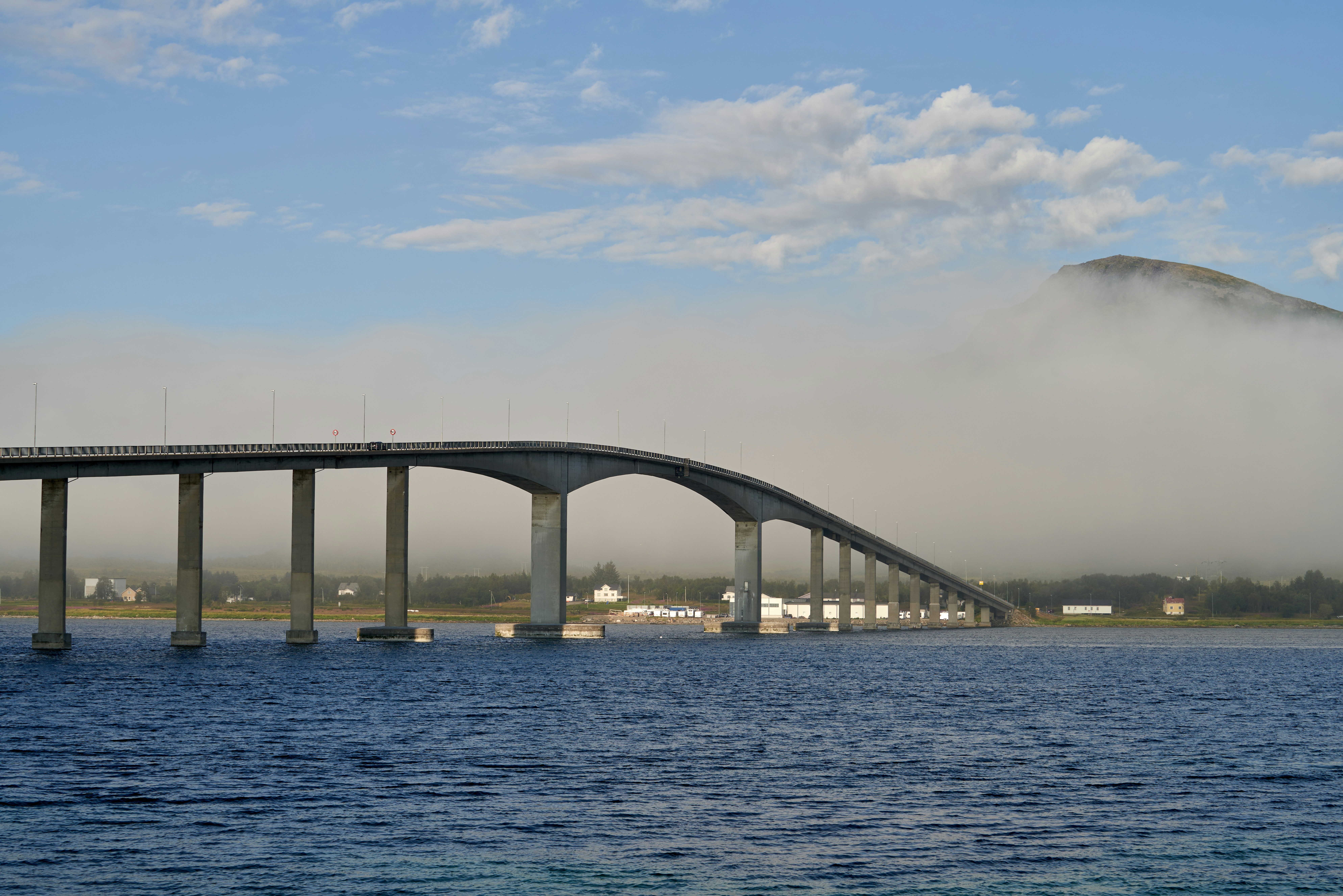 A large bridge over a large body of water photo – Free Sortland Image ...