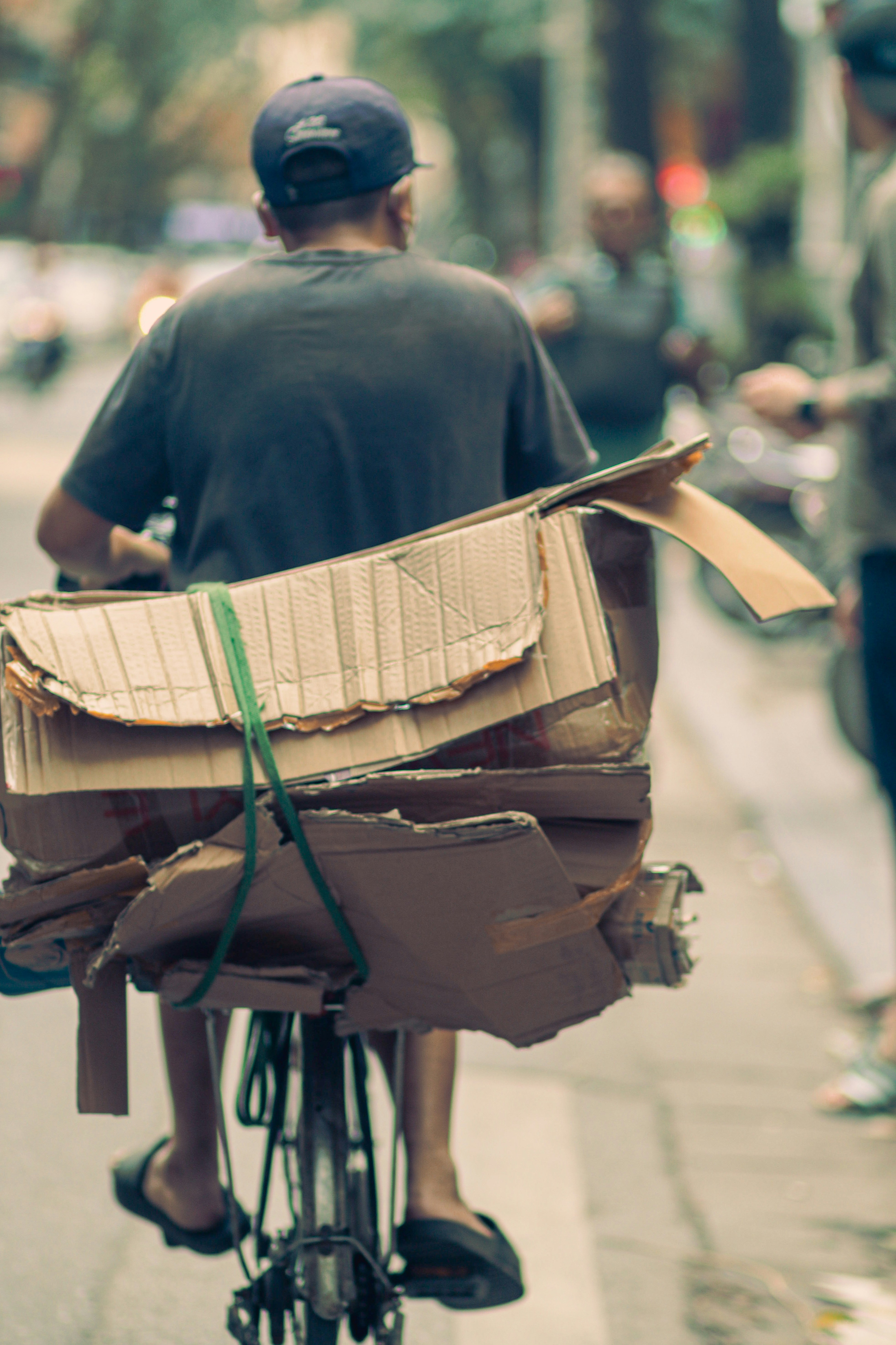 Cardboard Caravan on a City Street