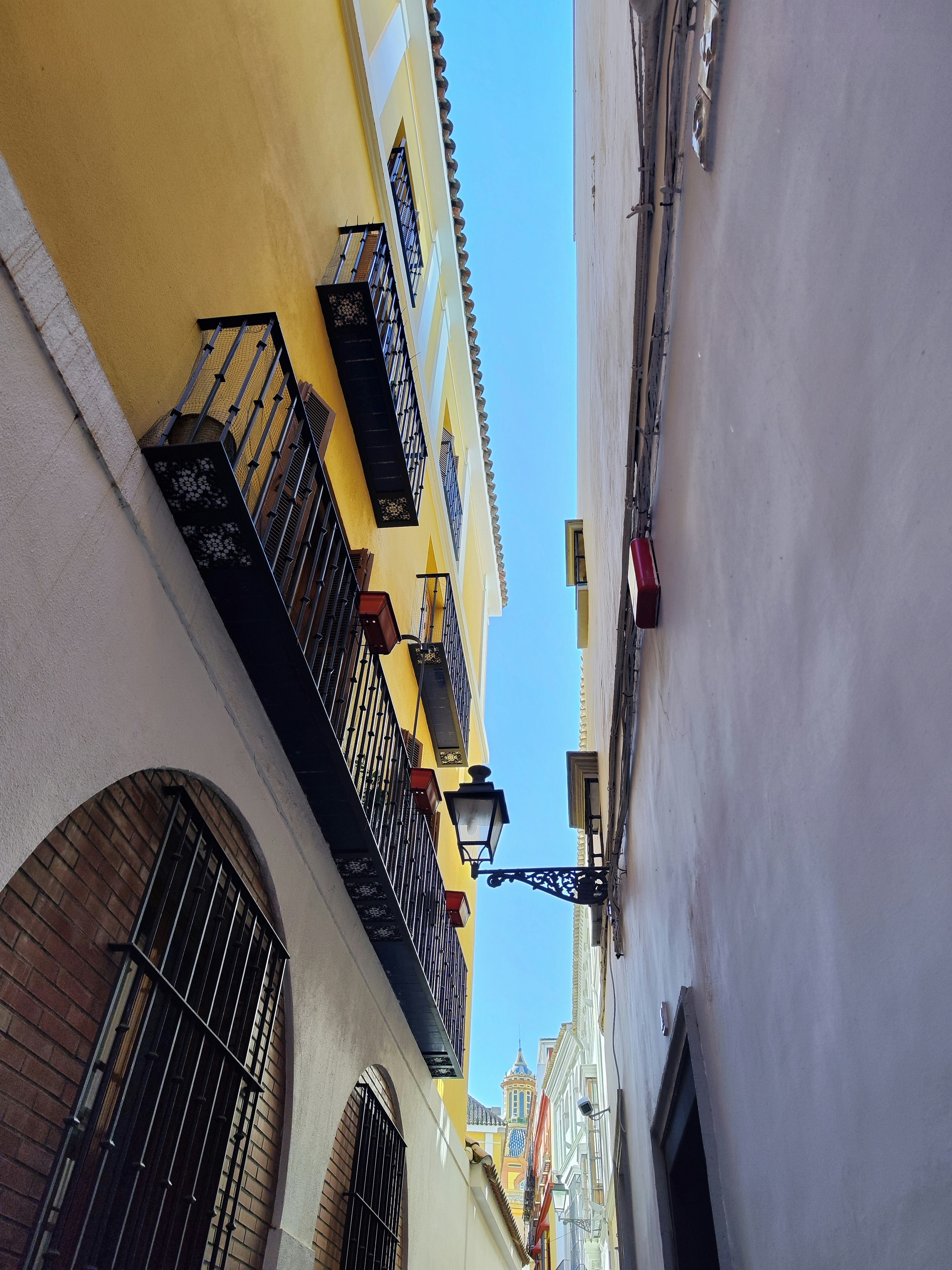 Seville street and houses, Spain.