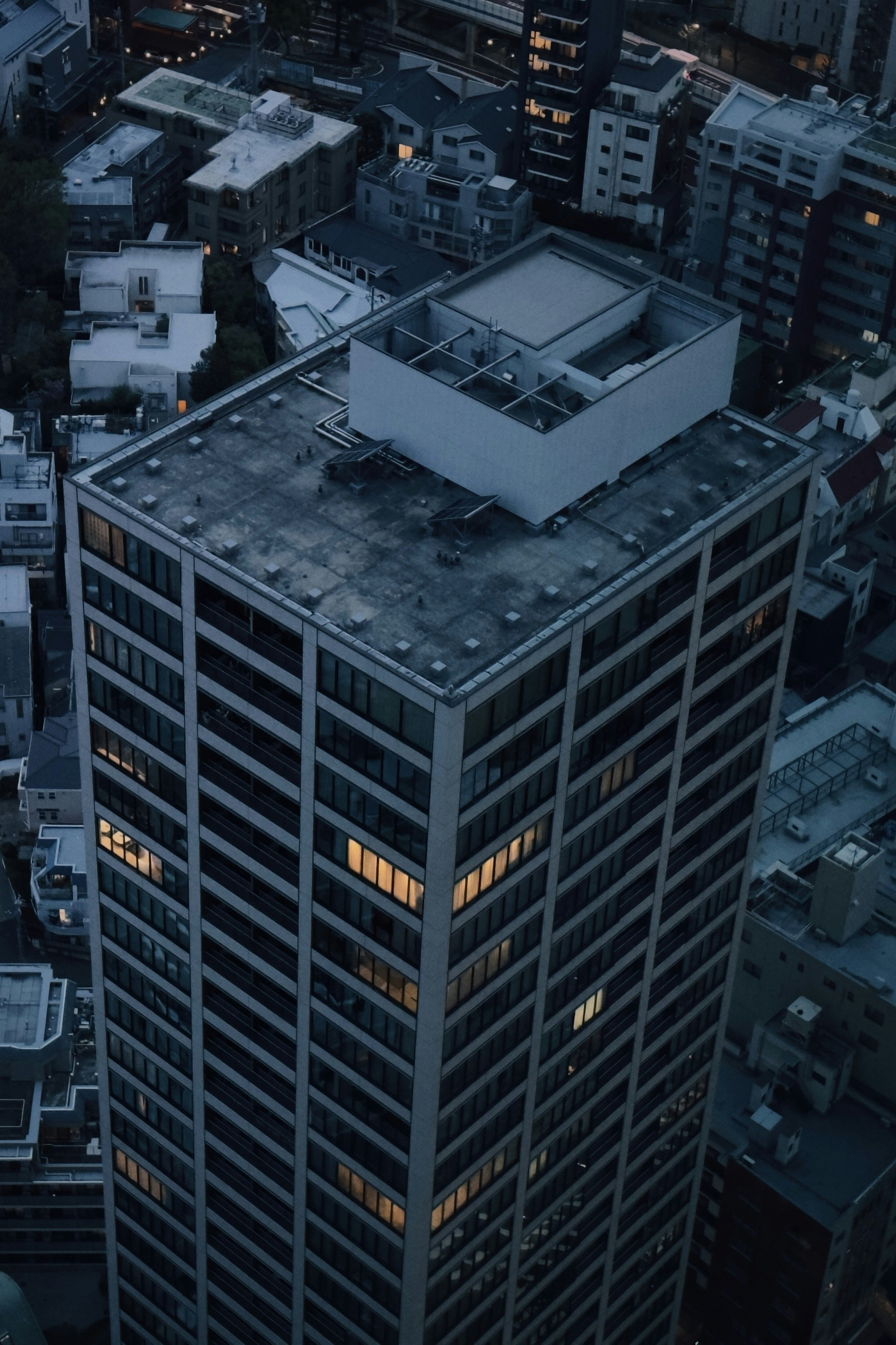 Urban Silhouette: A Tower Amidst the Cityscape