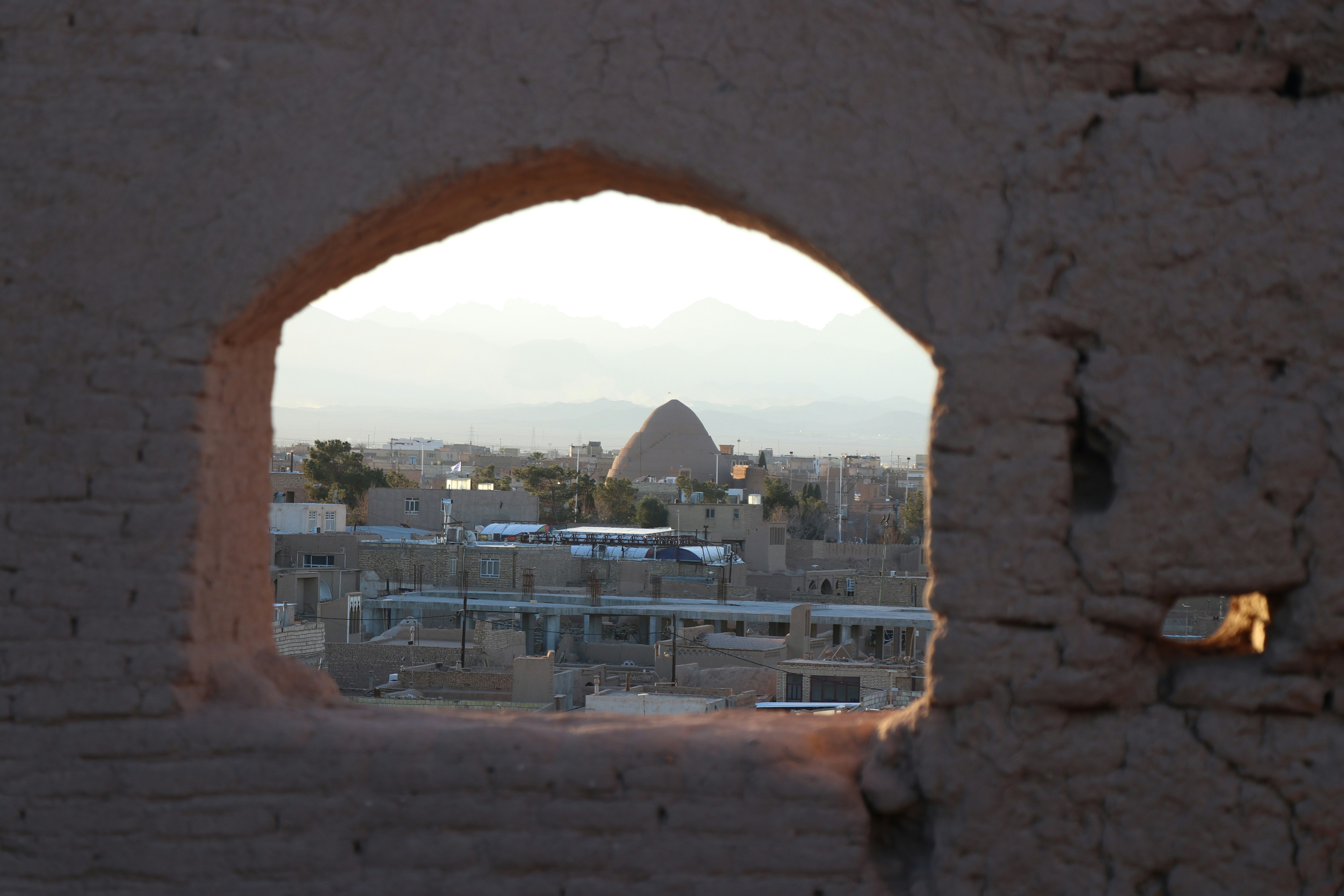 Framed Vista of Ancient Architecture
