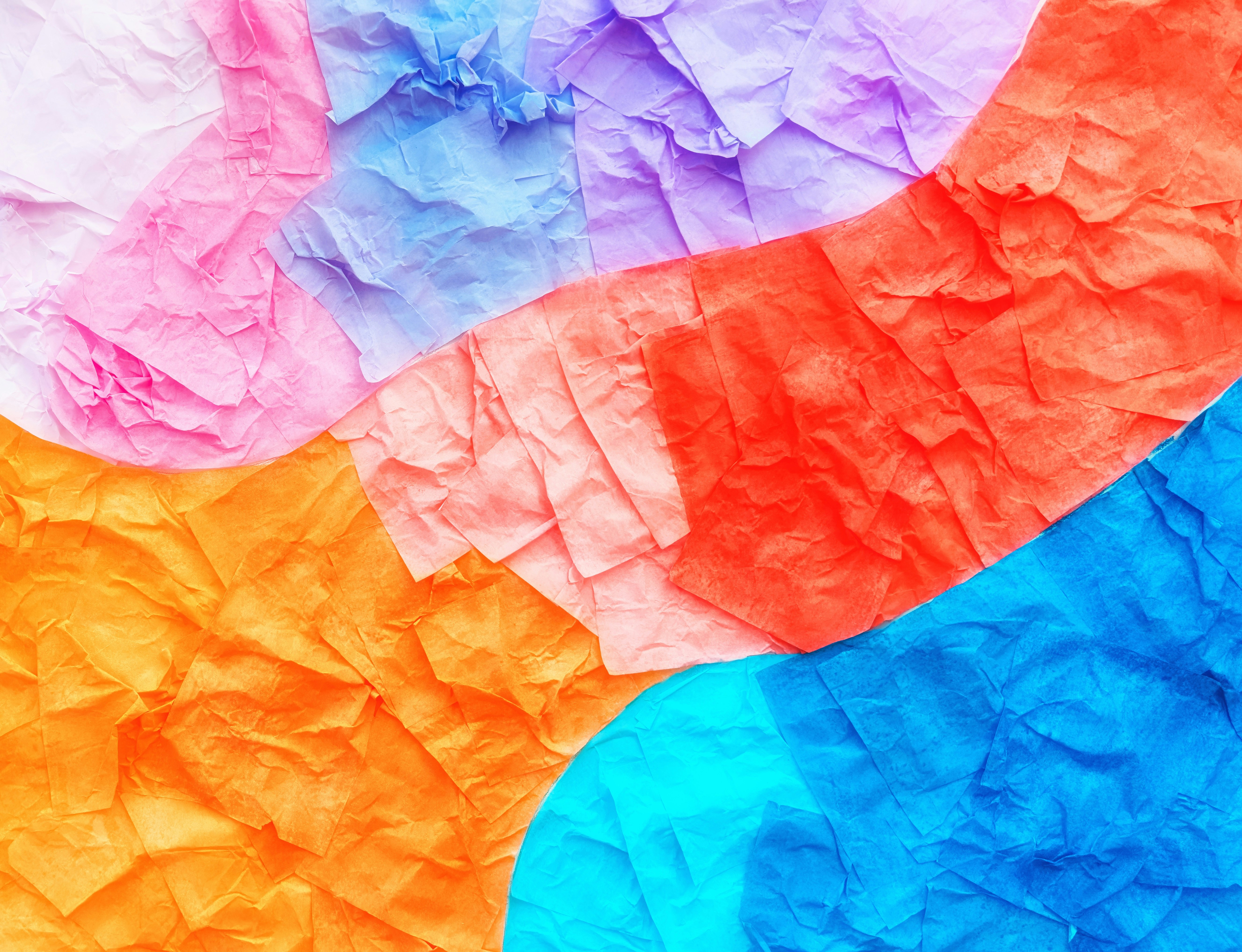 A close up of a multi colored piece of paper photo – Free Abstract ...