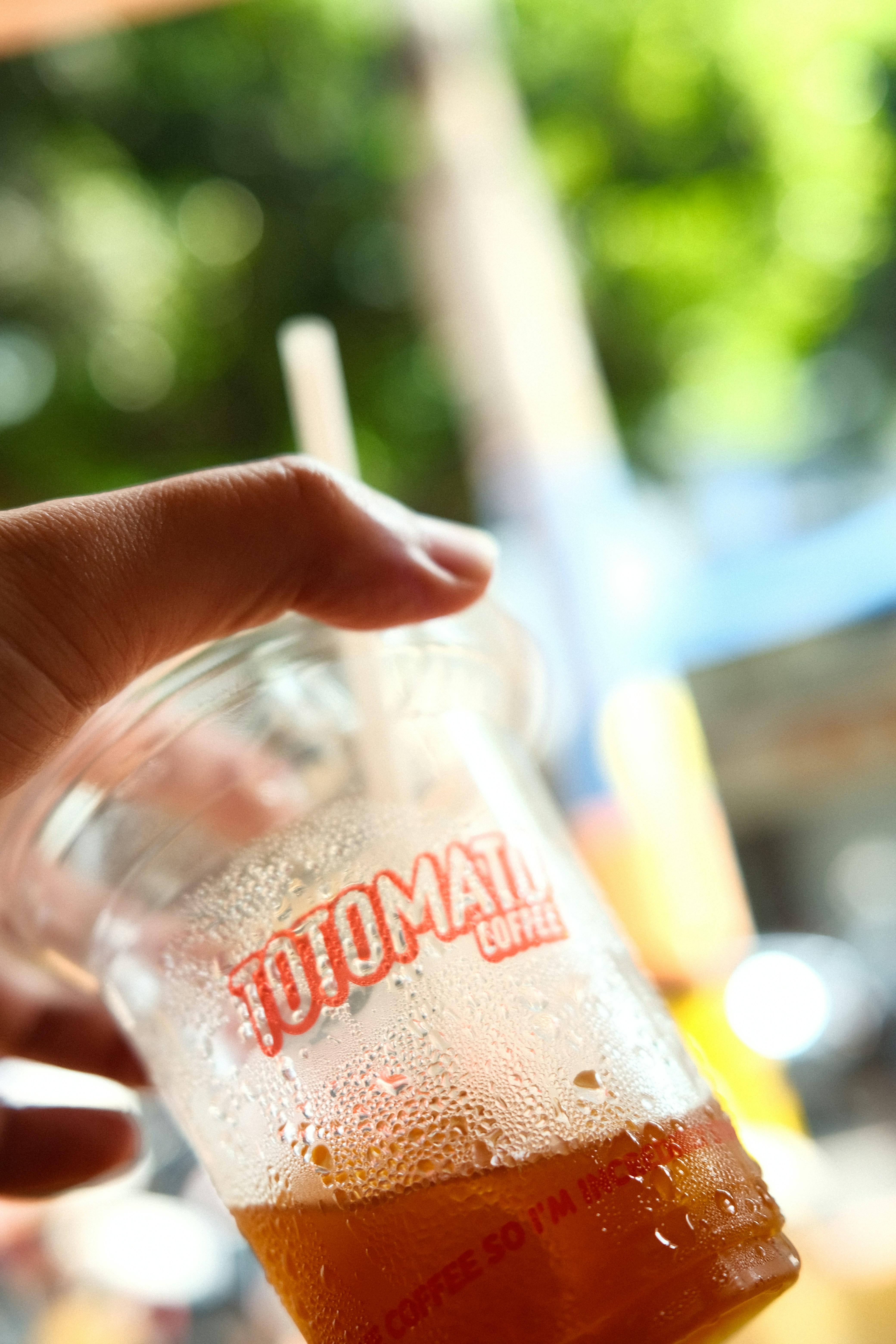Condensation Close-Up: A Handful of Summer in a Sunlit Cup