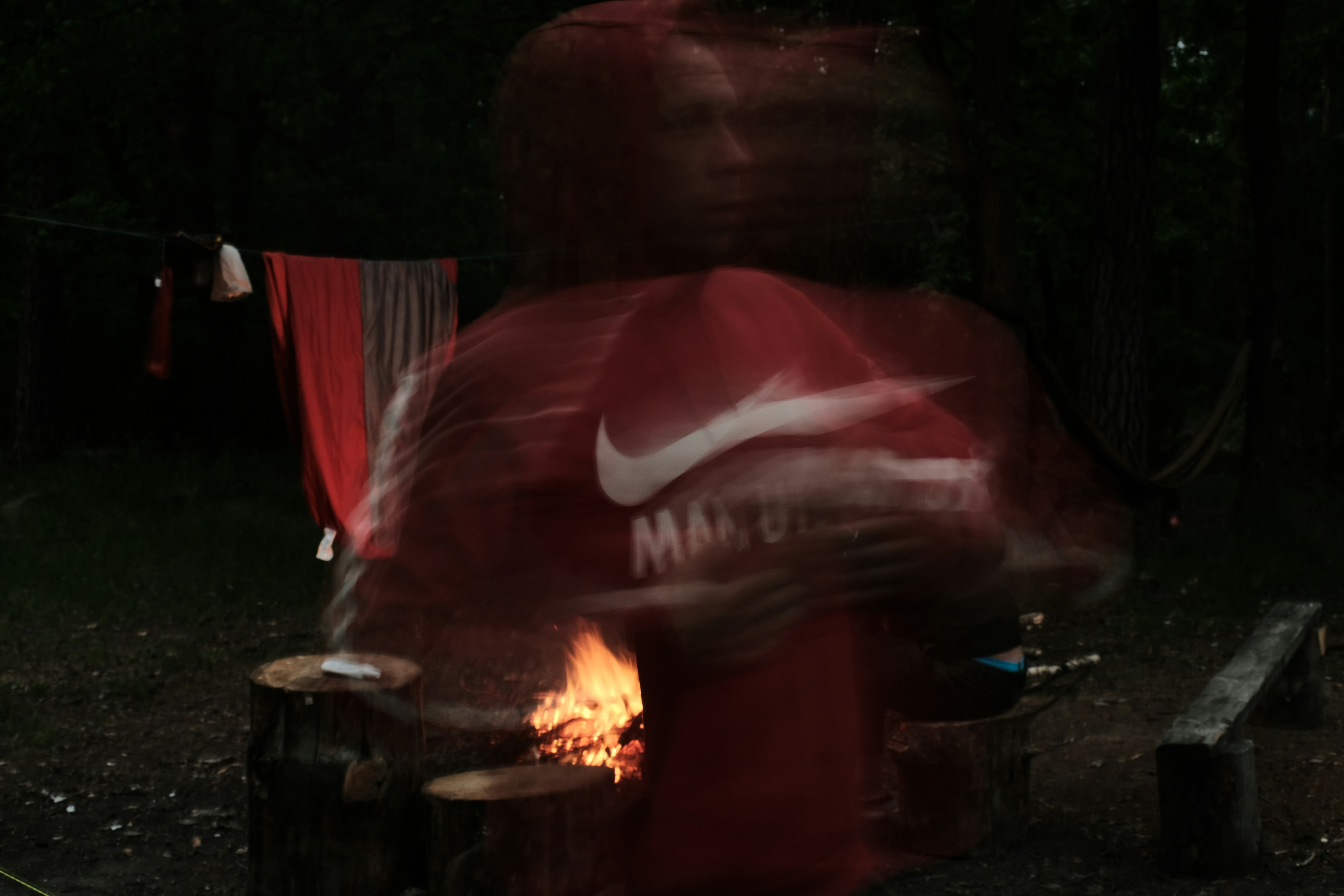 Whirling Shadows by the Campfire