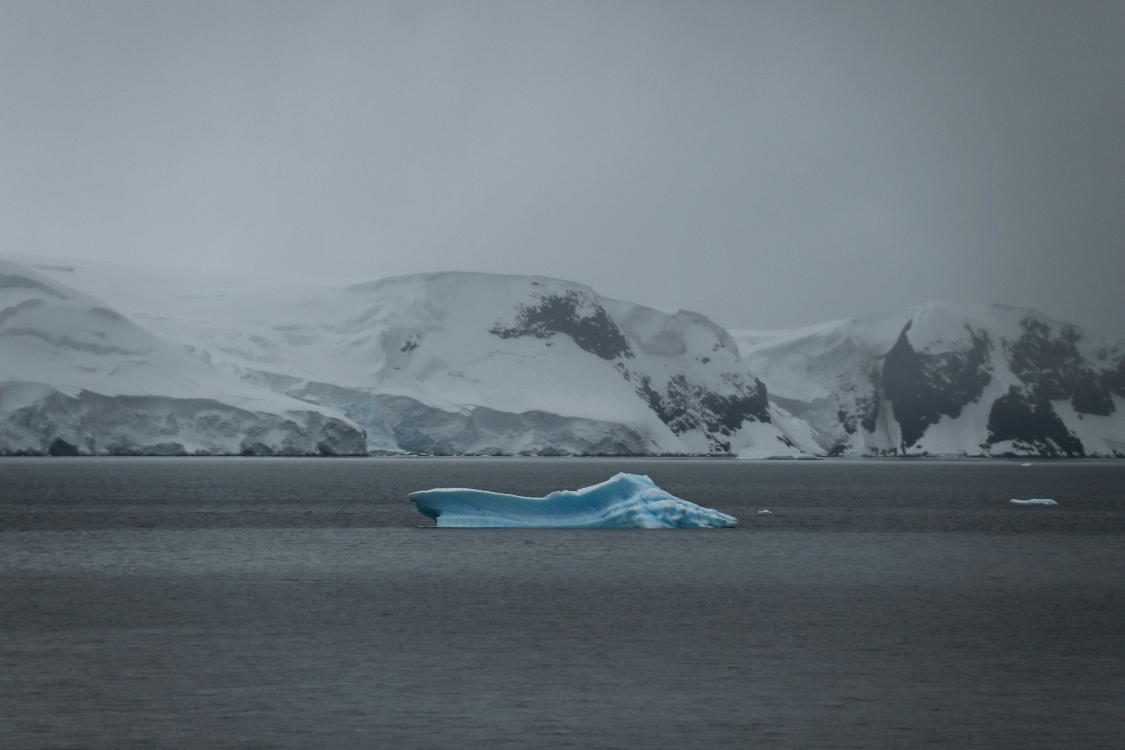 Blue Ice in a Quiet Polar Seascape