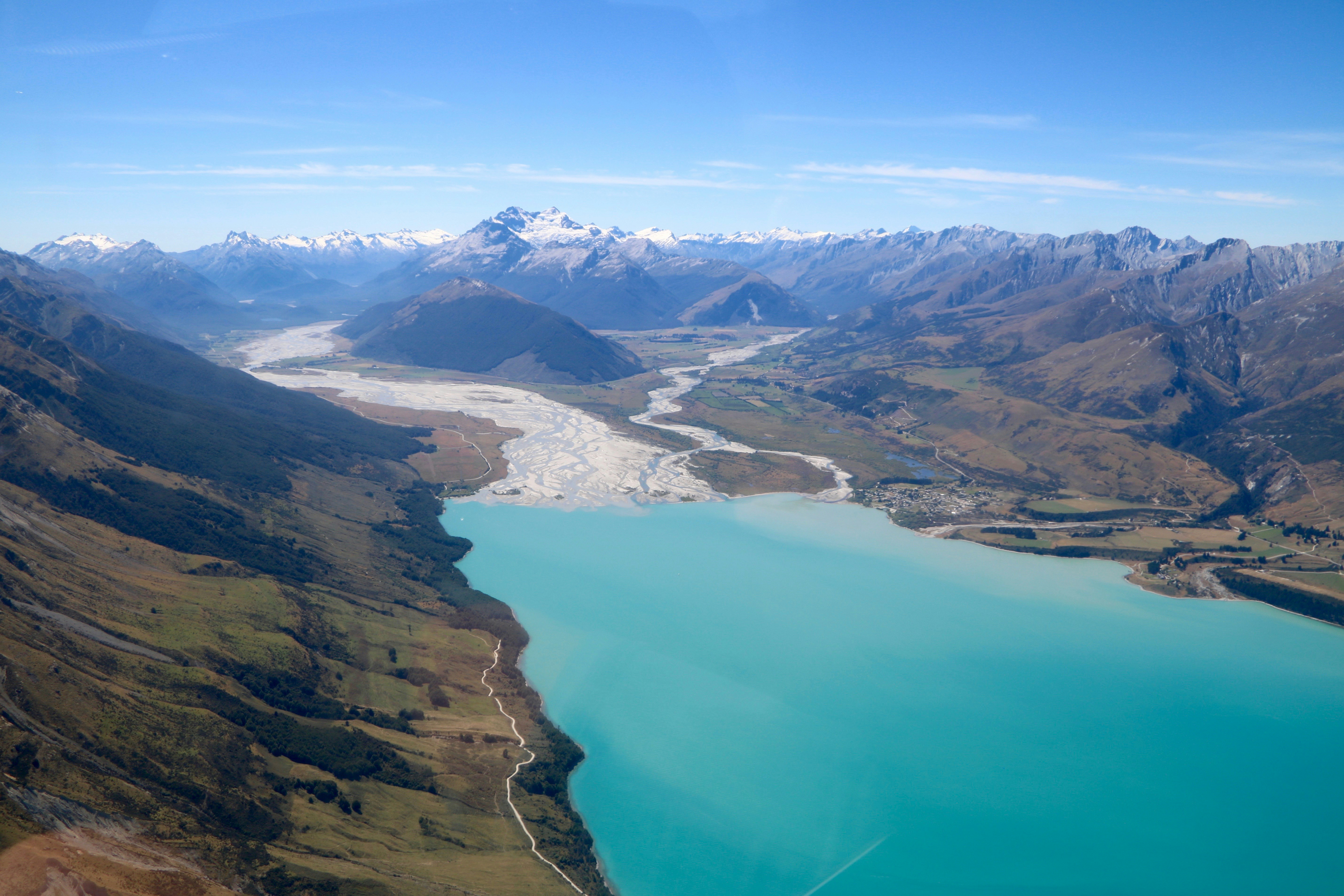 Serpentine Waters and Majestic Peaks