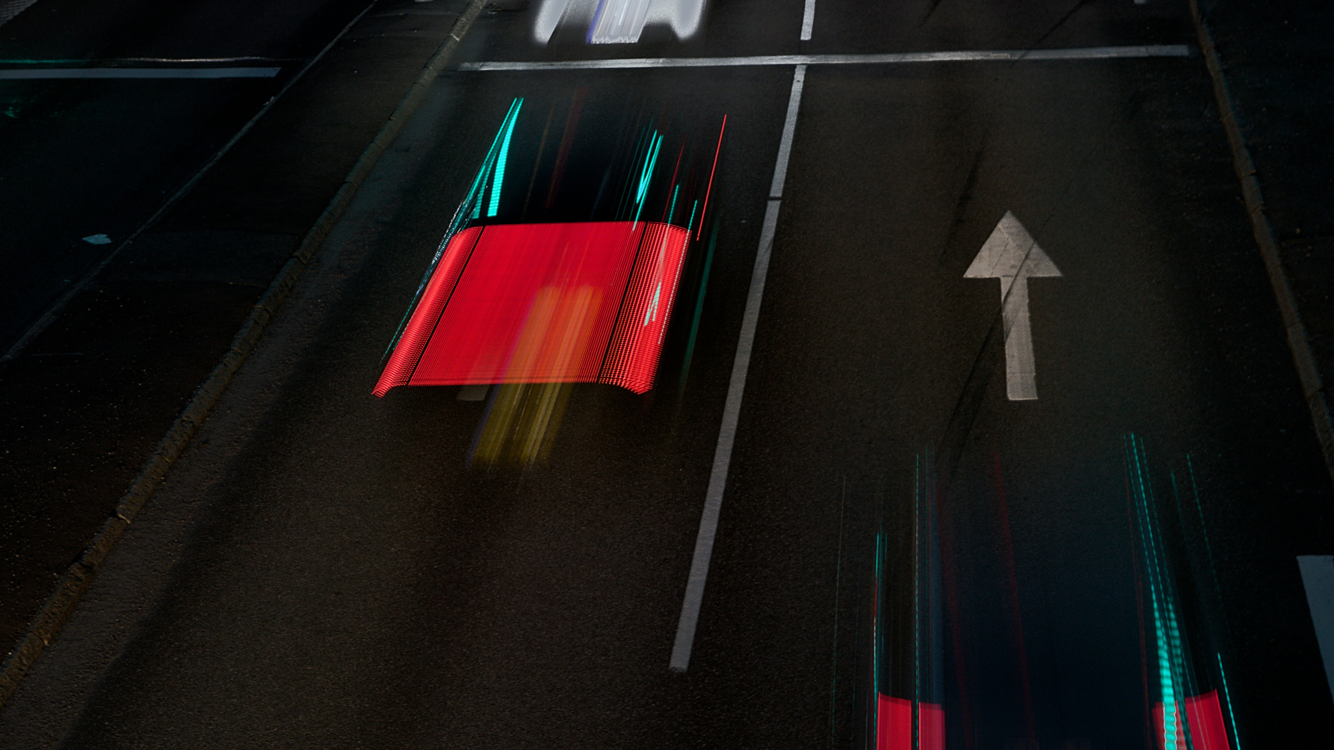 An overhead view of a street with traffic lights photo – Free Red Image ...