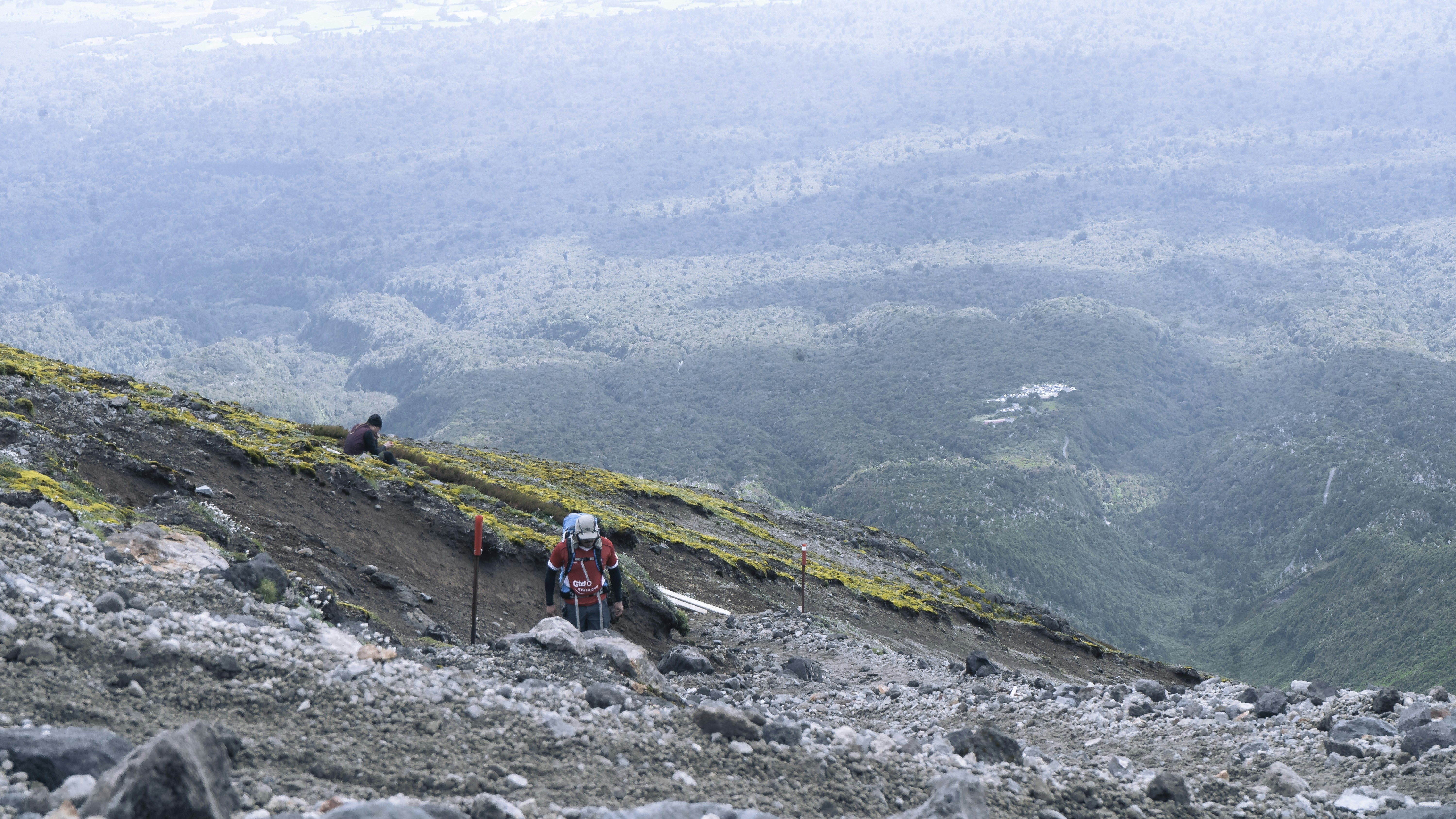 Duo Trek on a Rugged Alpine Scree