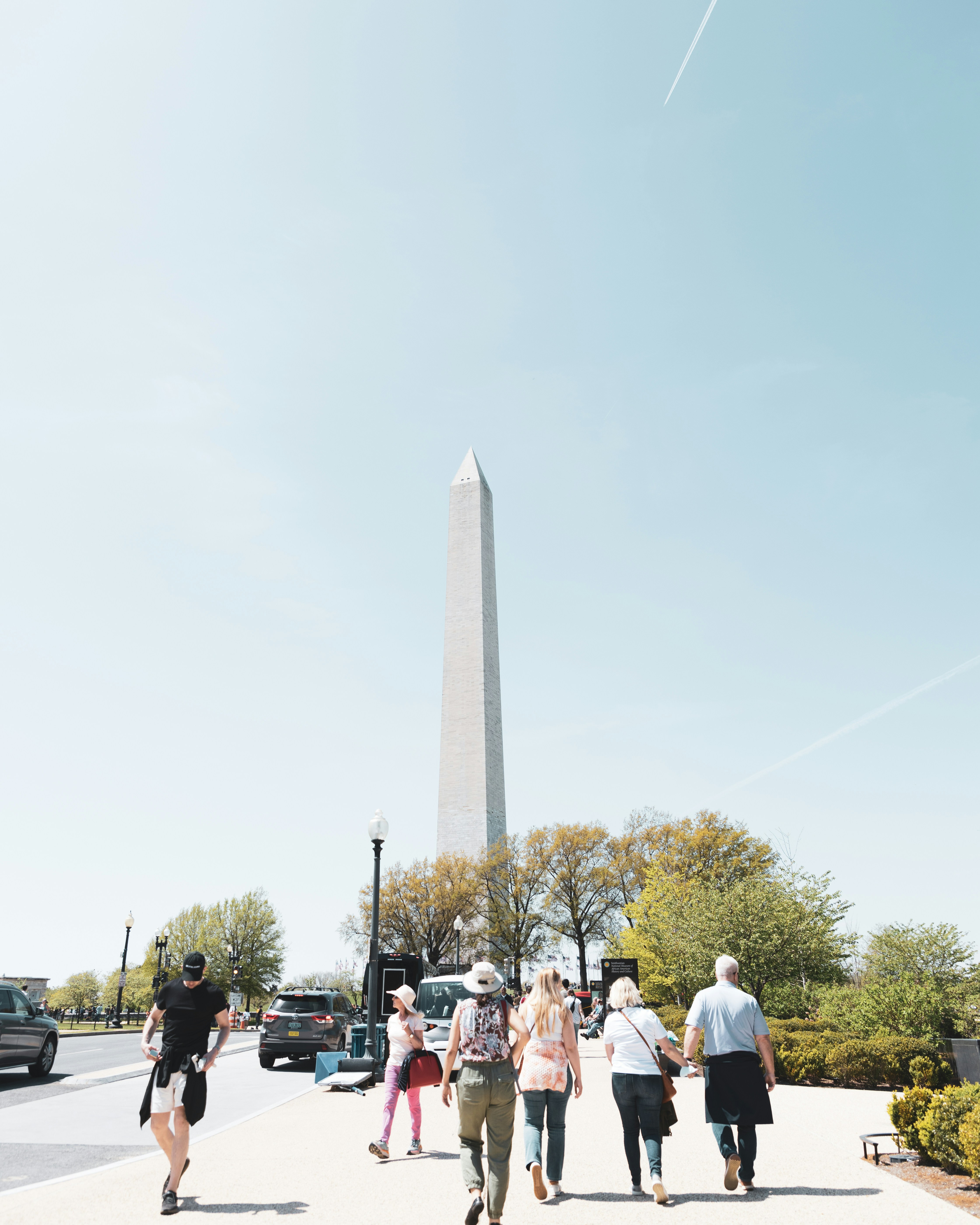 Sunlit Convergence on the Washington Monument Plaza