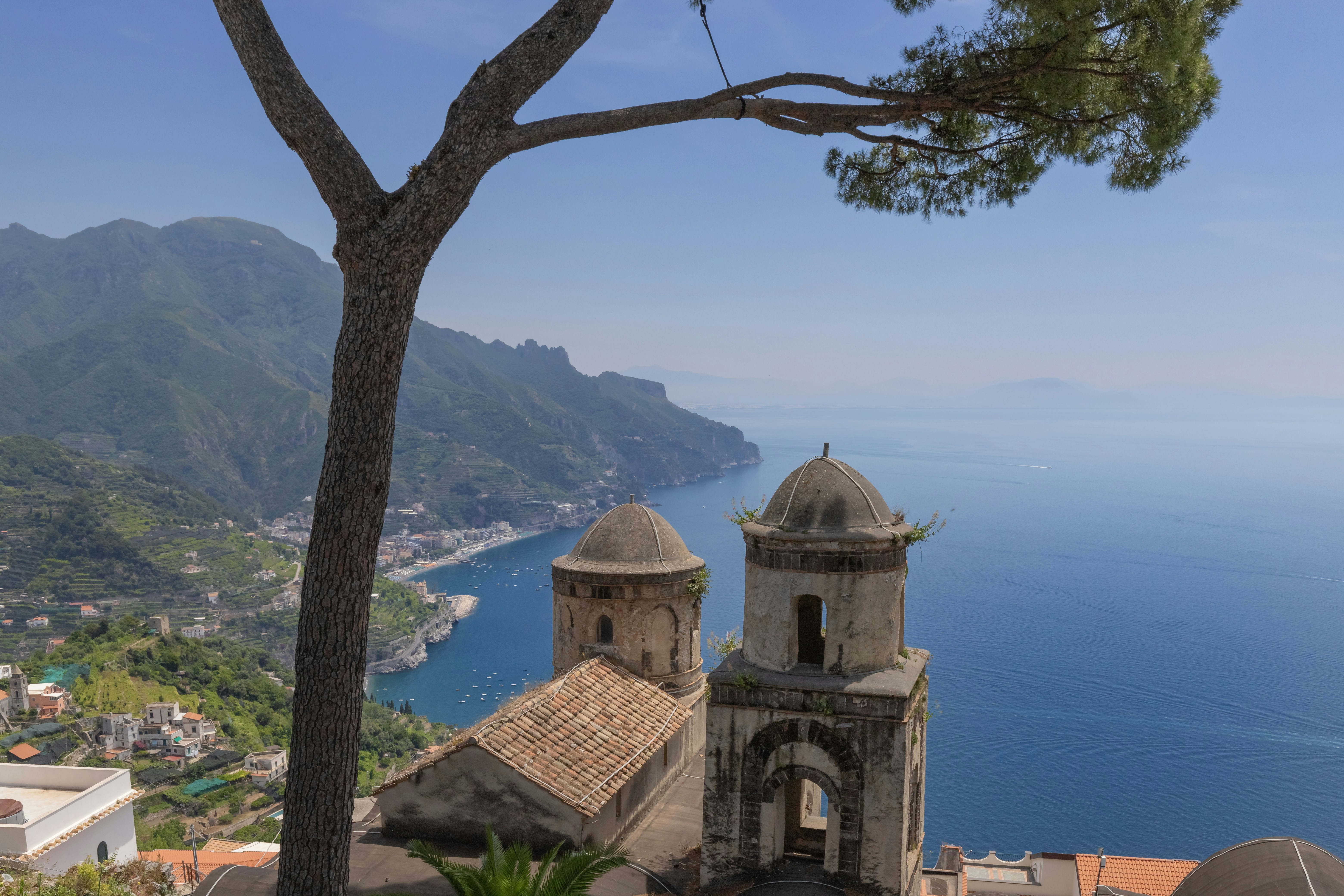 A view of a large body of water from a hill photo – Free Ravello Image ...