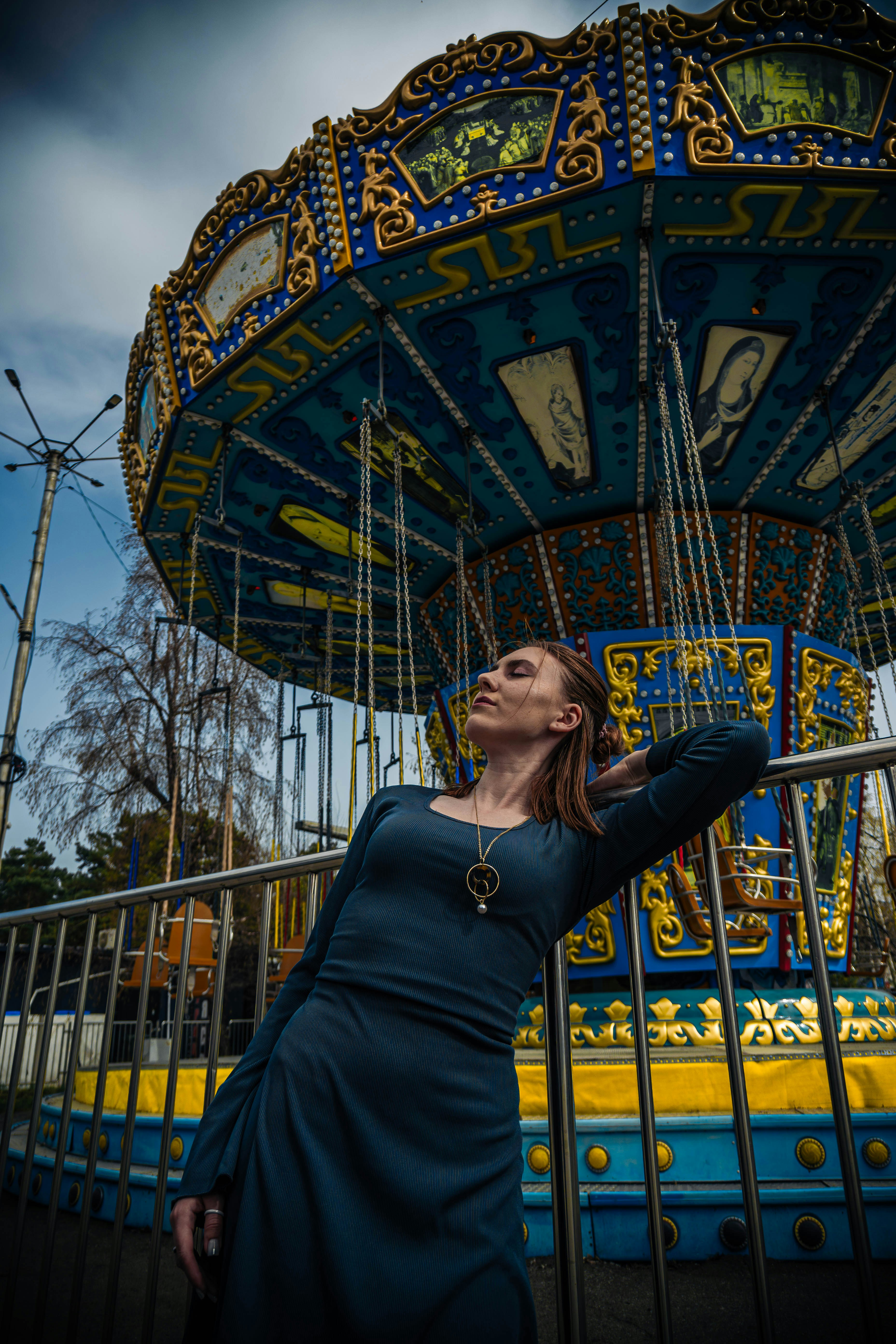 Radiant Gaze by the Carousel