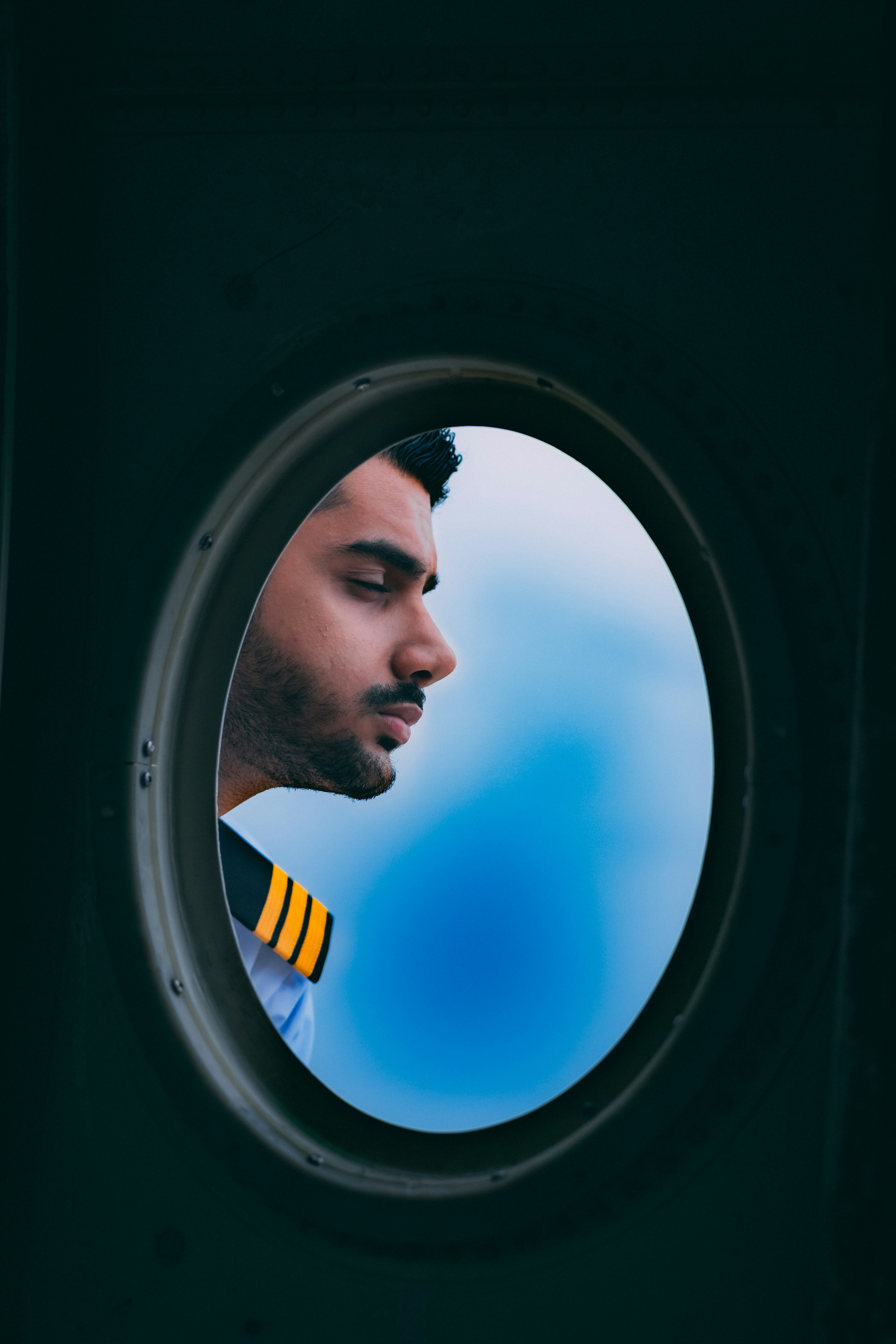 Profile in an Oval Window: A Pilot's Quiet Moment