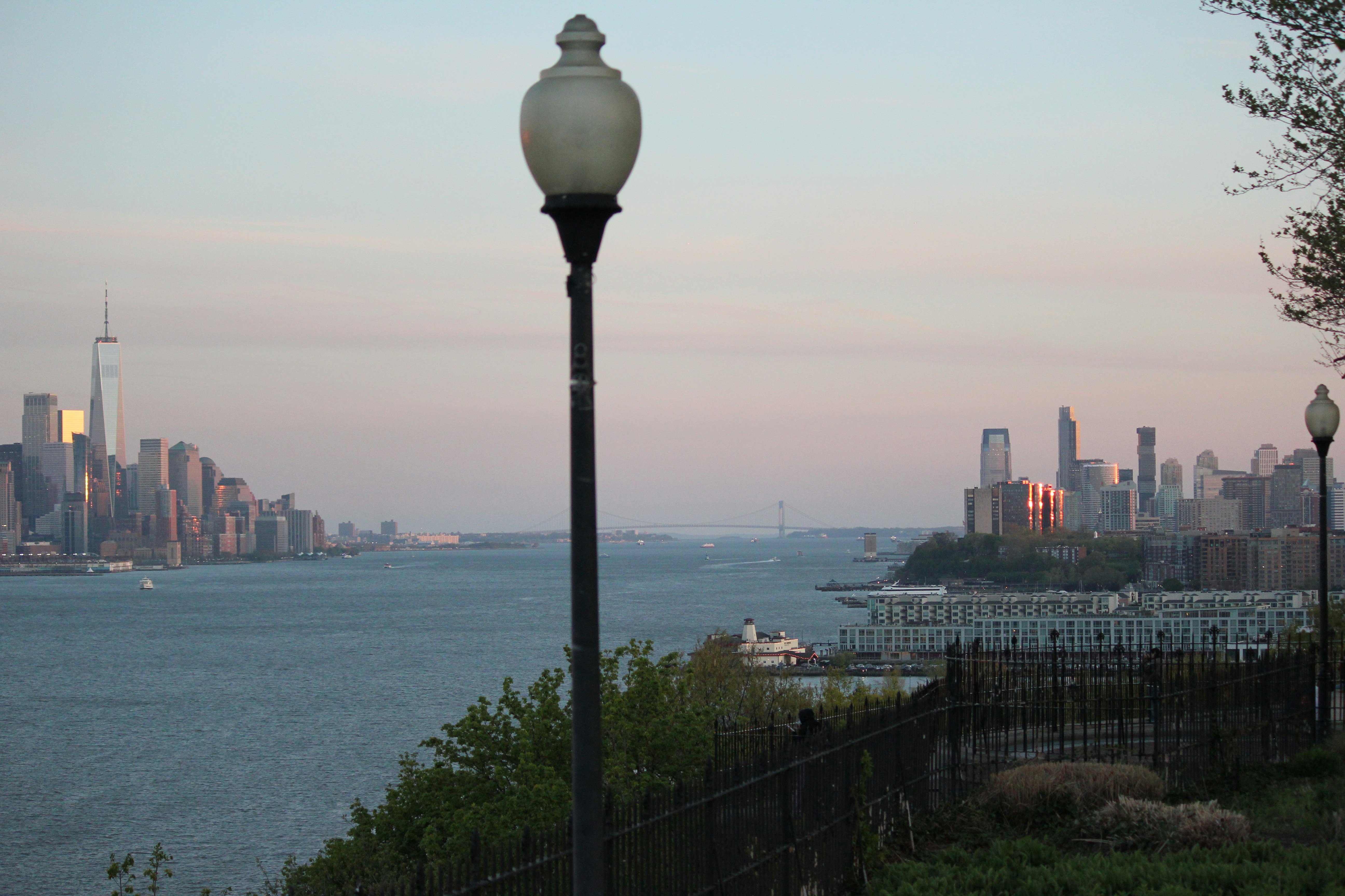 Dusk Lantern Over the River: Riverside Park Framing Manhattan