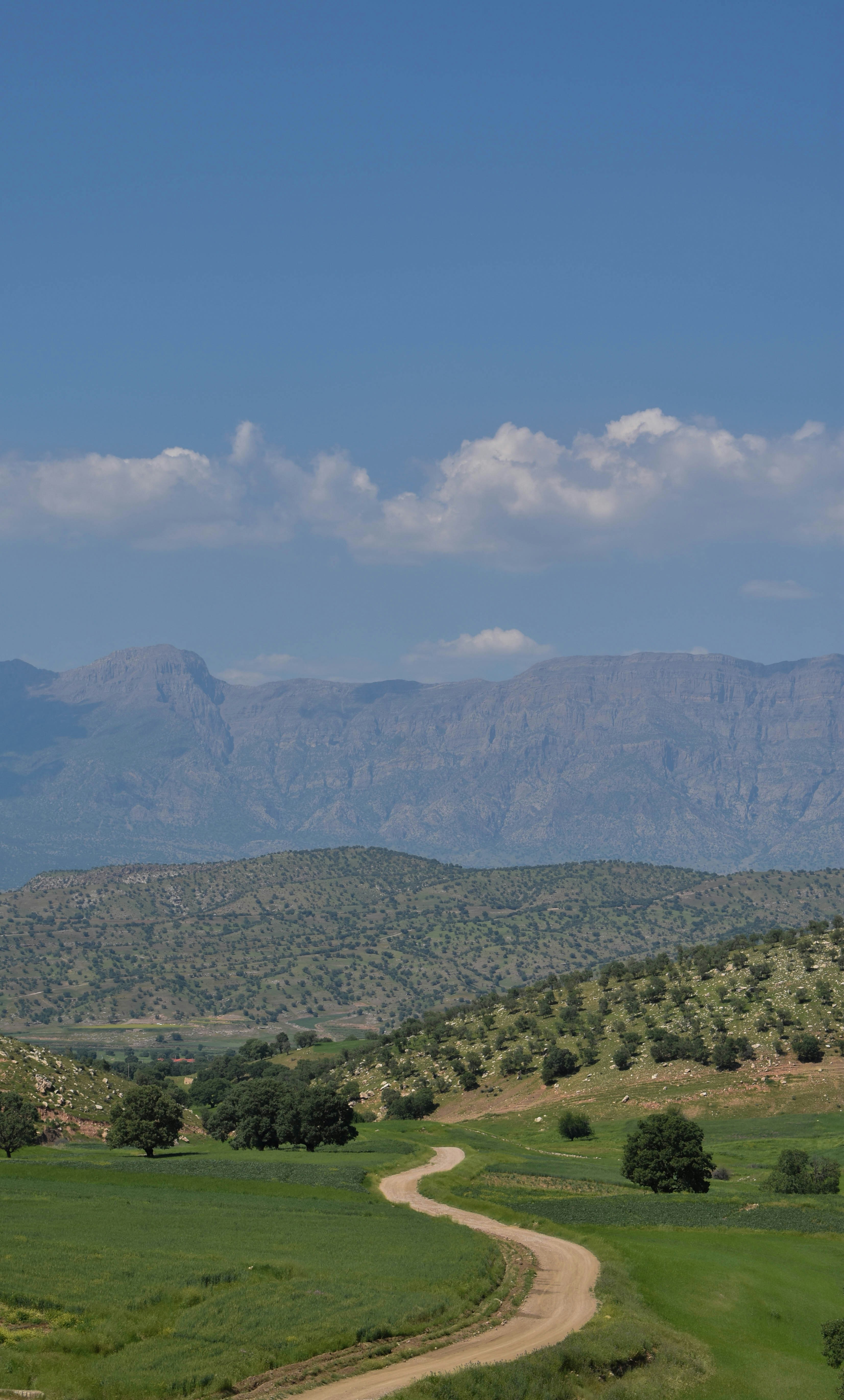 Dusty Ribbon Through the Valley: A Quiet Path to Distant Peaks