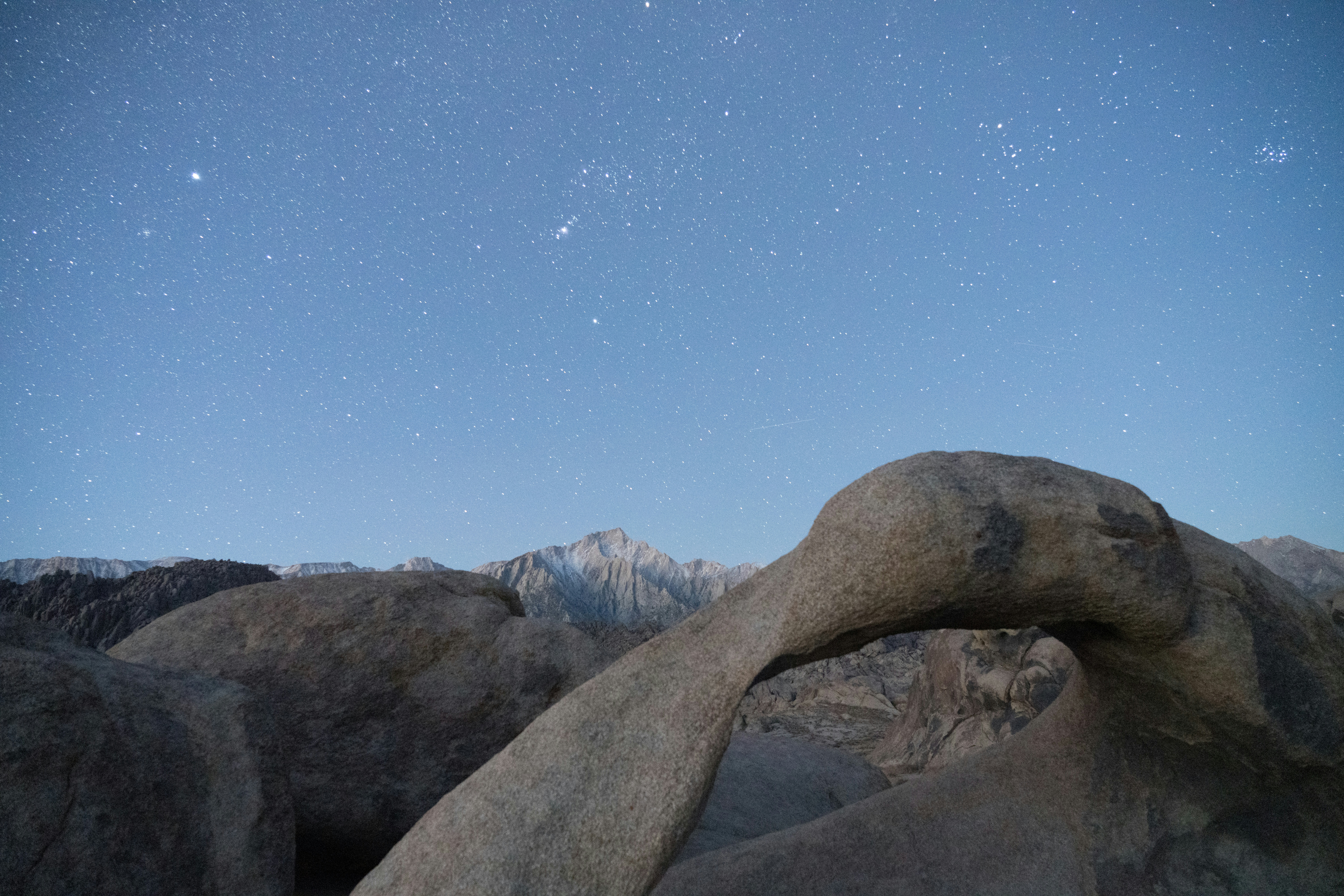 A night sky with stars above some rocks photo – Free Alabama hills ...