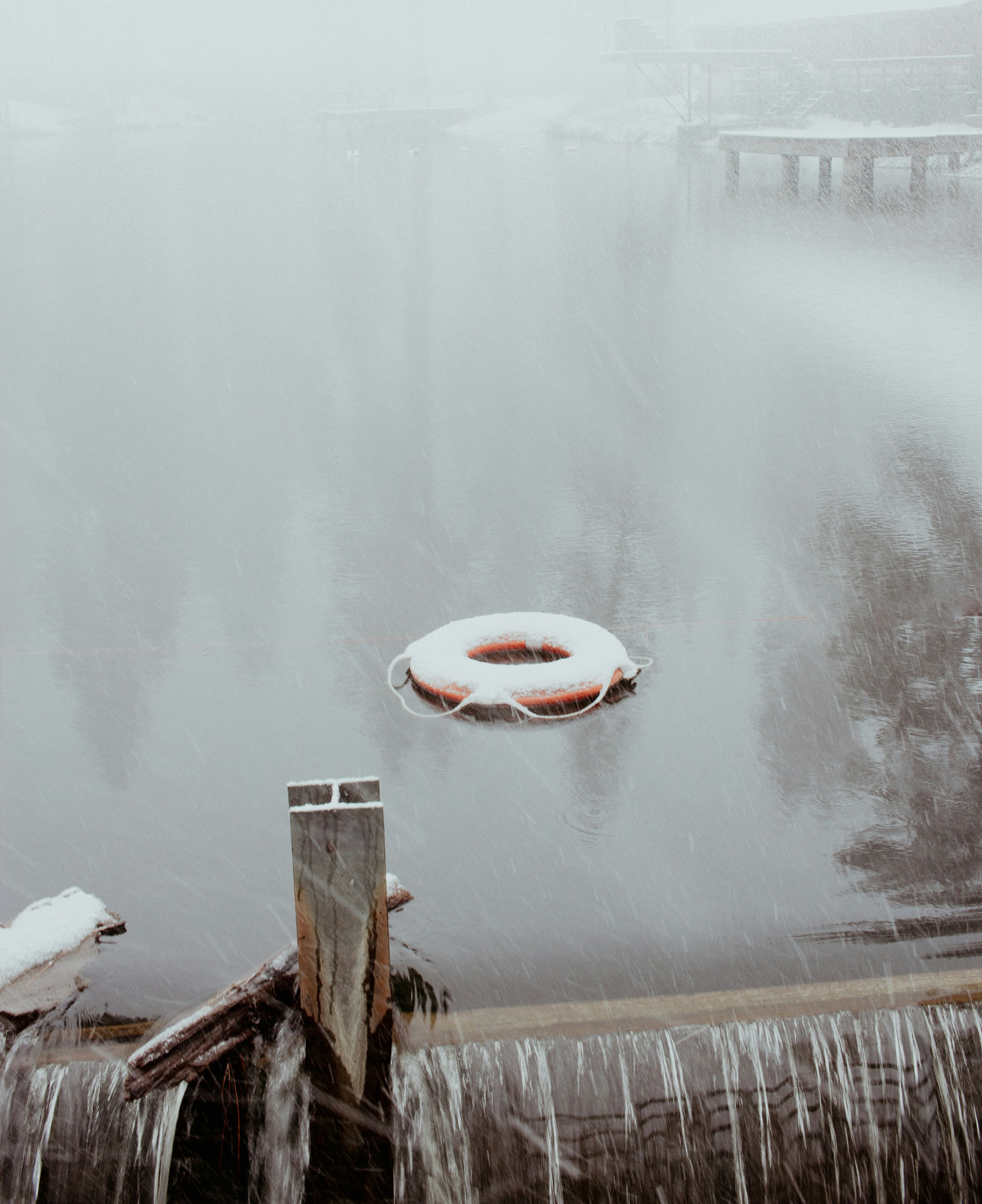 Ring of Rescue: A Snowbound Dock Adrift on Quiet Waters