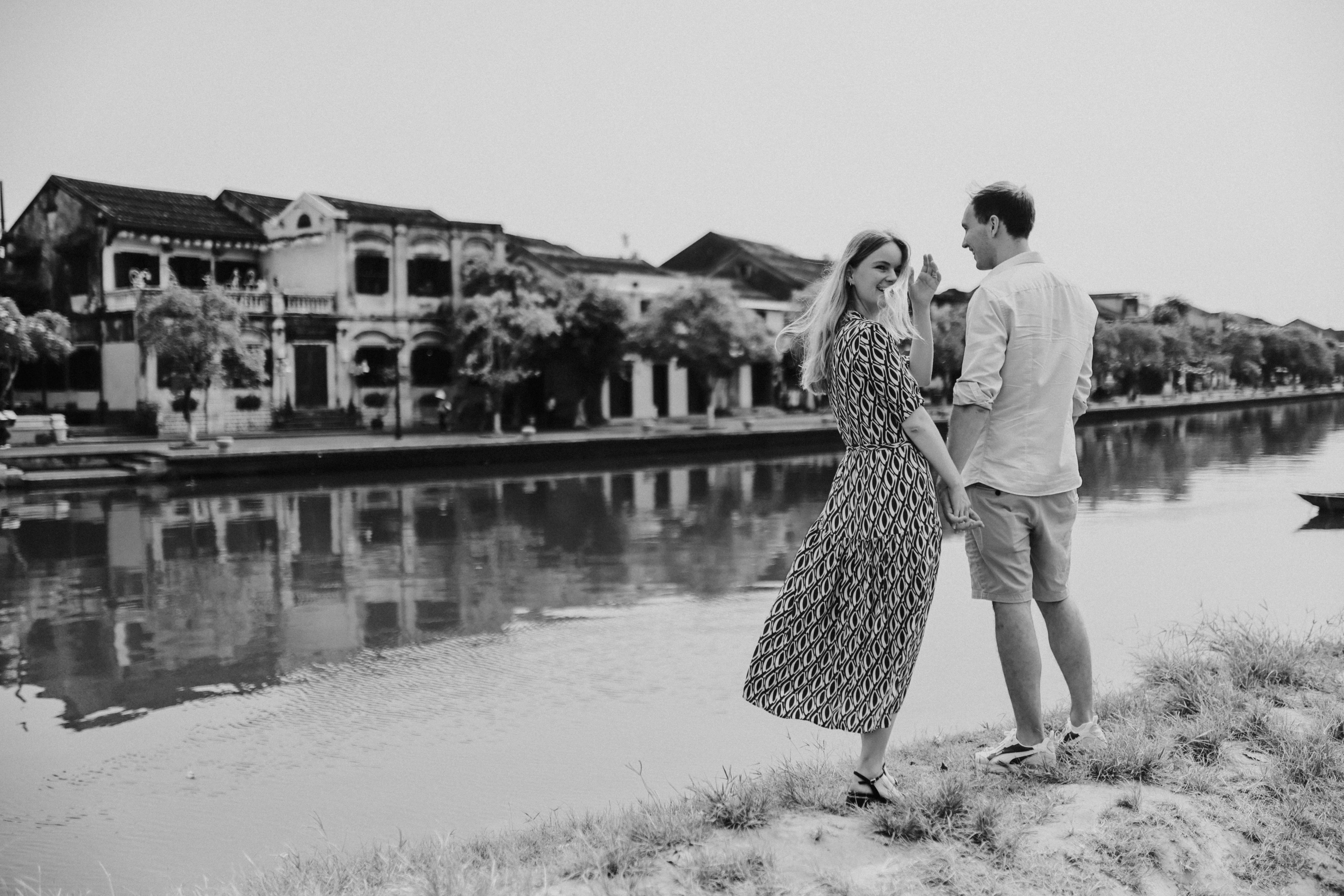 Timeless Stroll Along the Riverbank