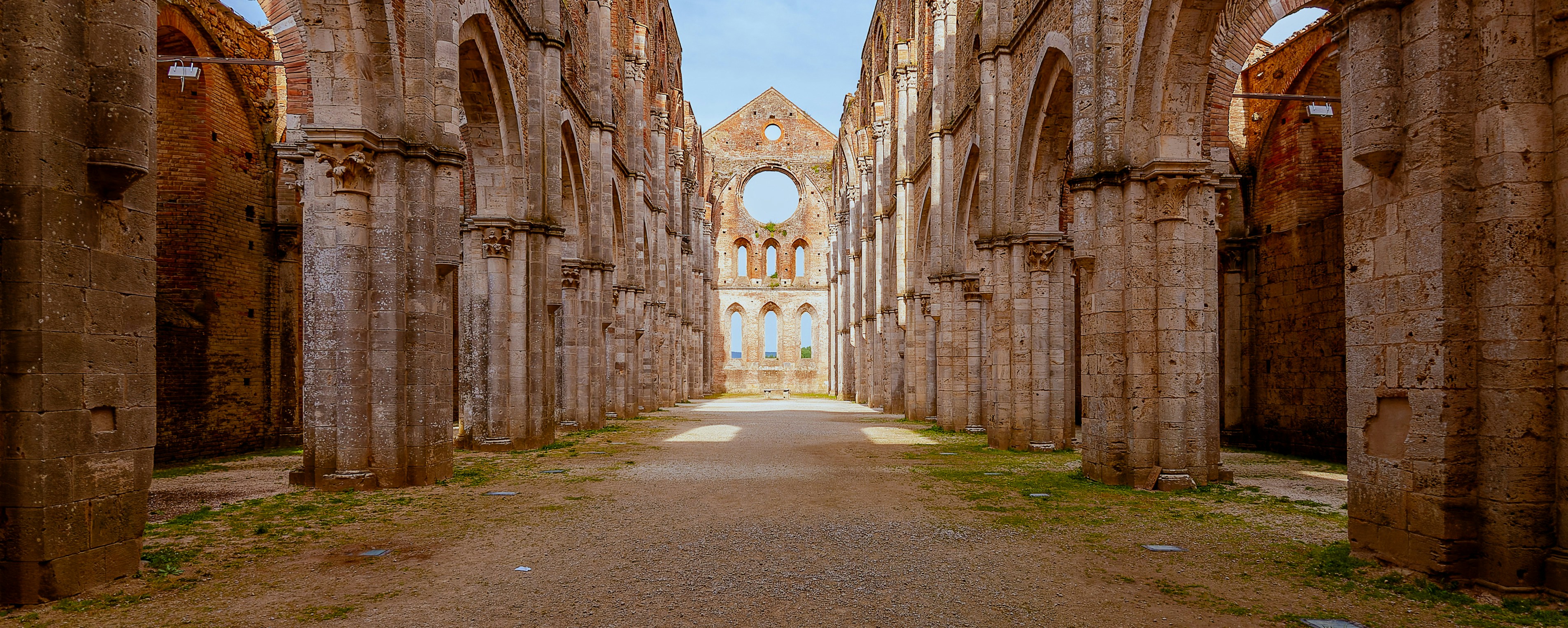 Echoes of Time in a Sunlit Abbey