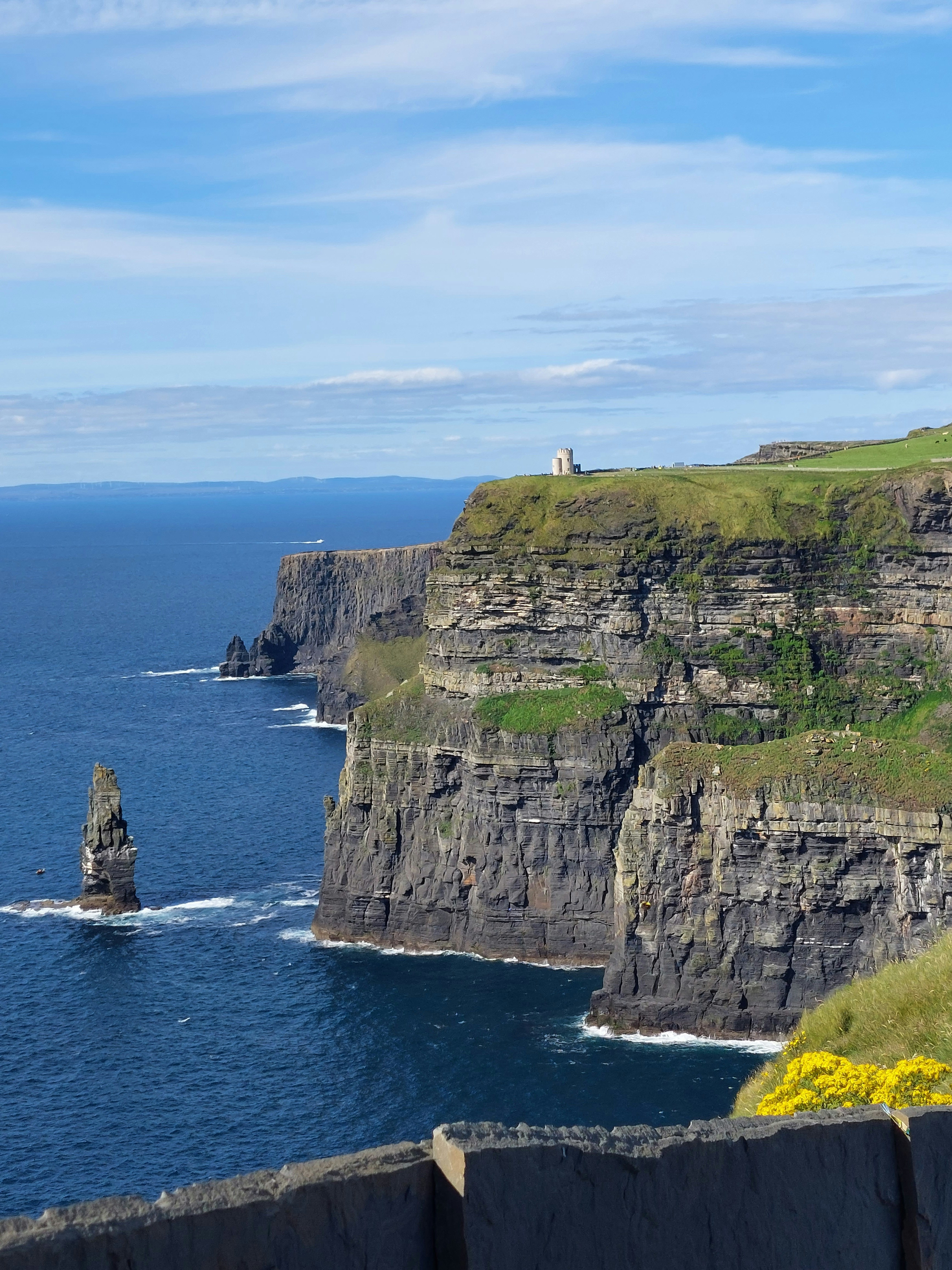 Edge-Top Sentinel: Atlantic Cliffs with a Lone Watchtower