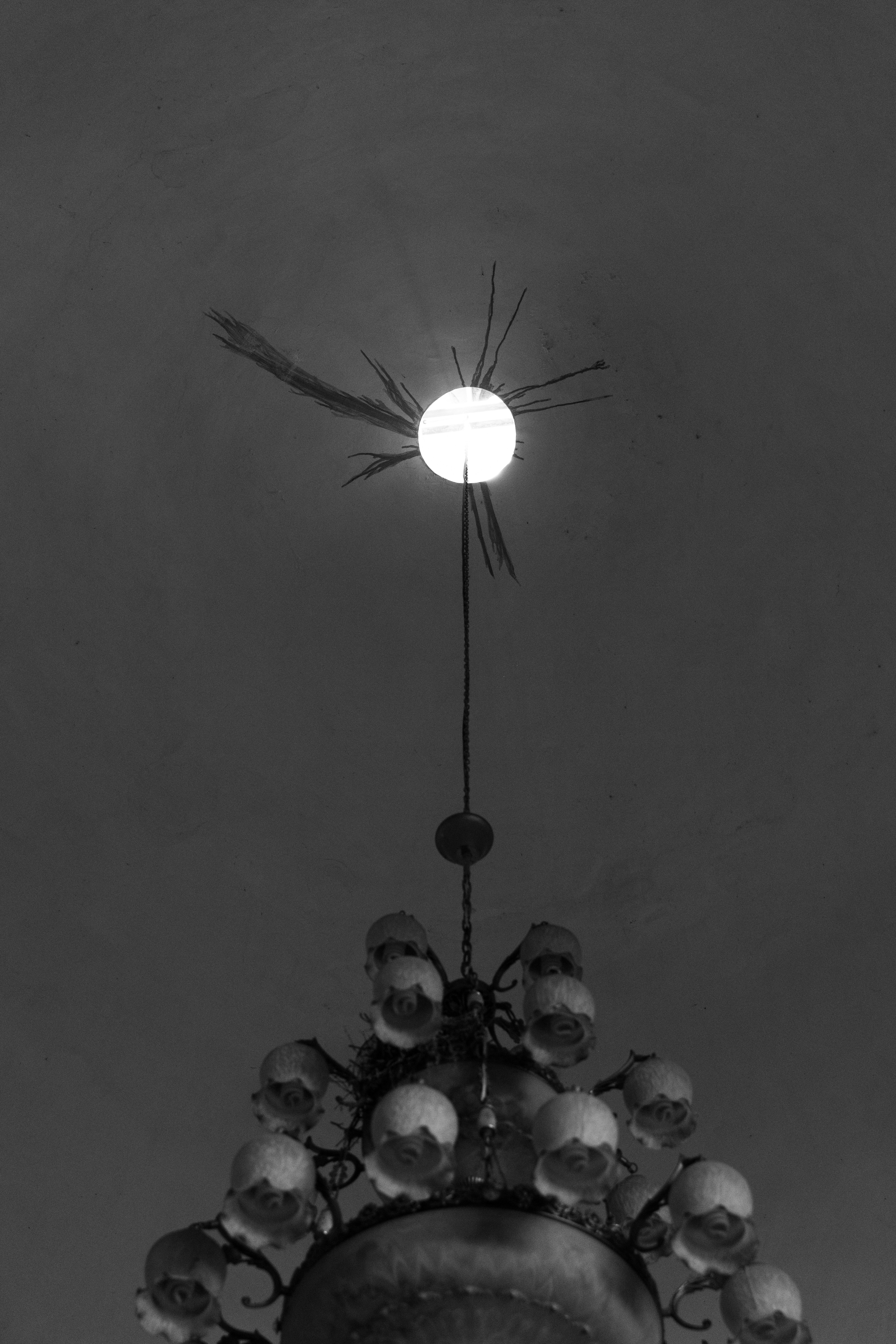 Monochrome Halos: The Hanging Crown of Light