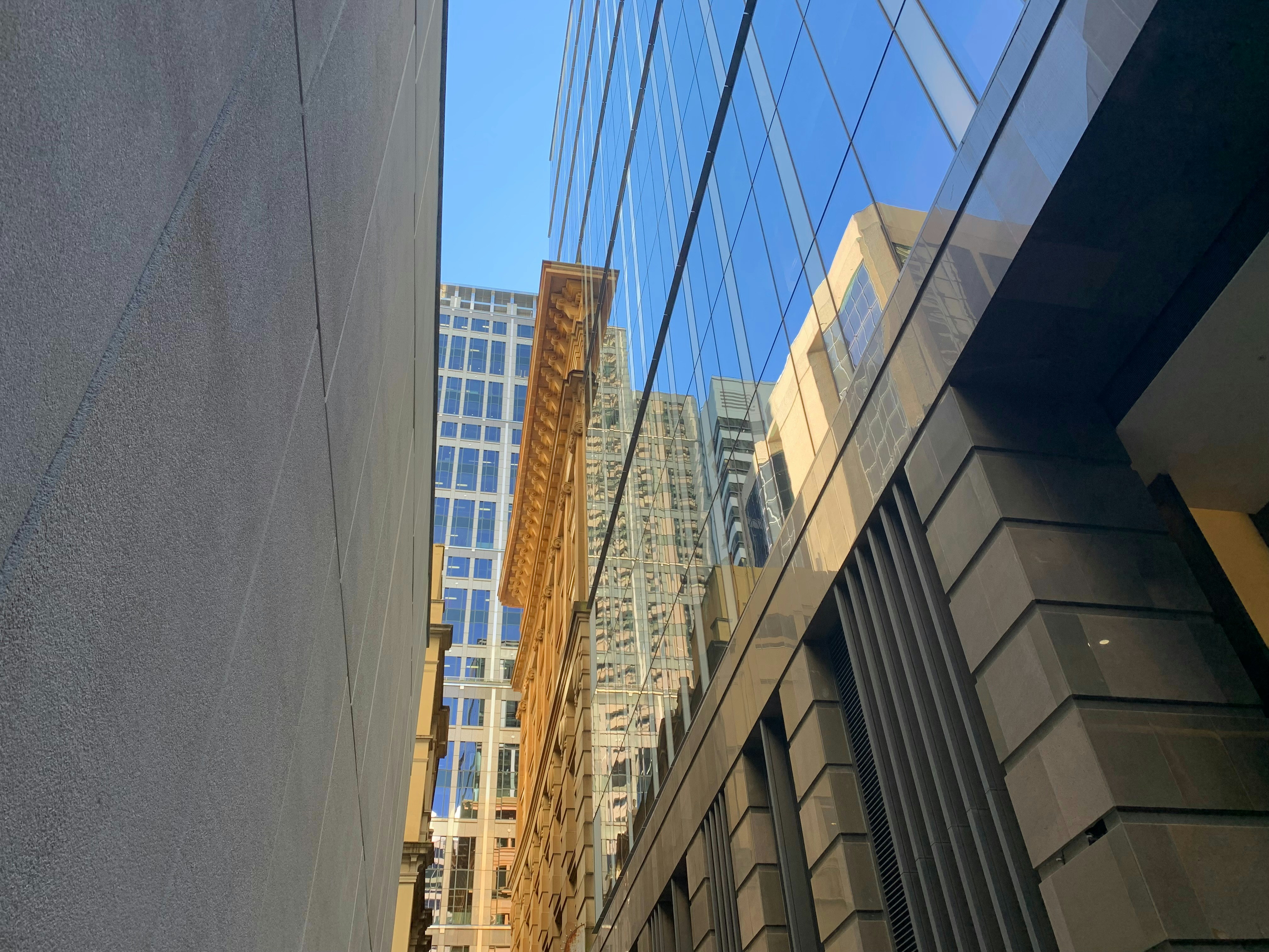 Between Glass Towers: A Narrow Canyon of Sky