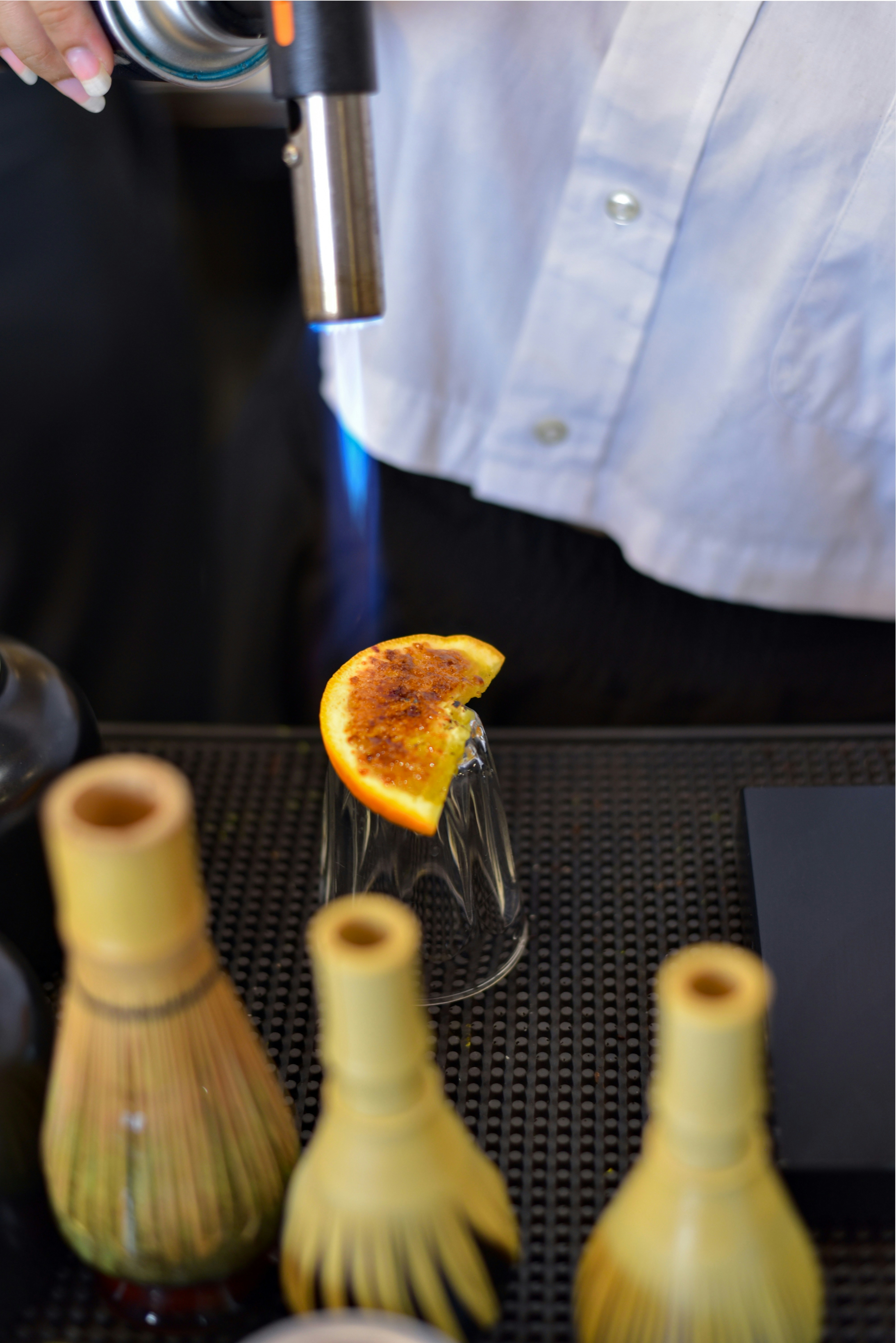 Citrus Flame at the Bar: A Lime-Glazed Moment under the Torch