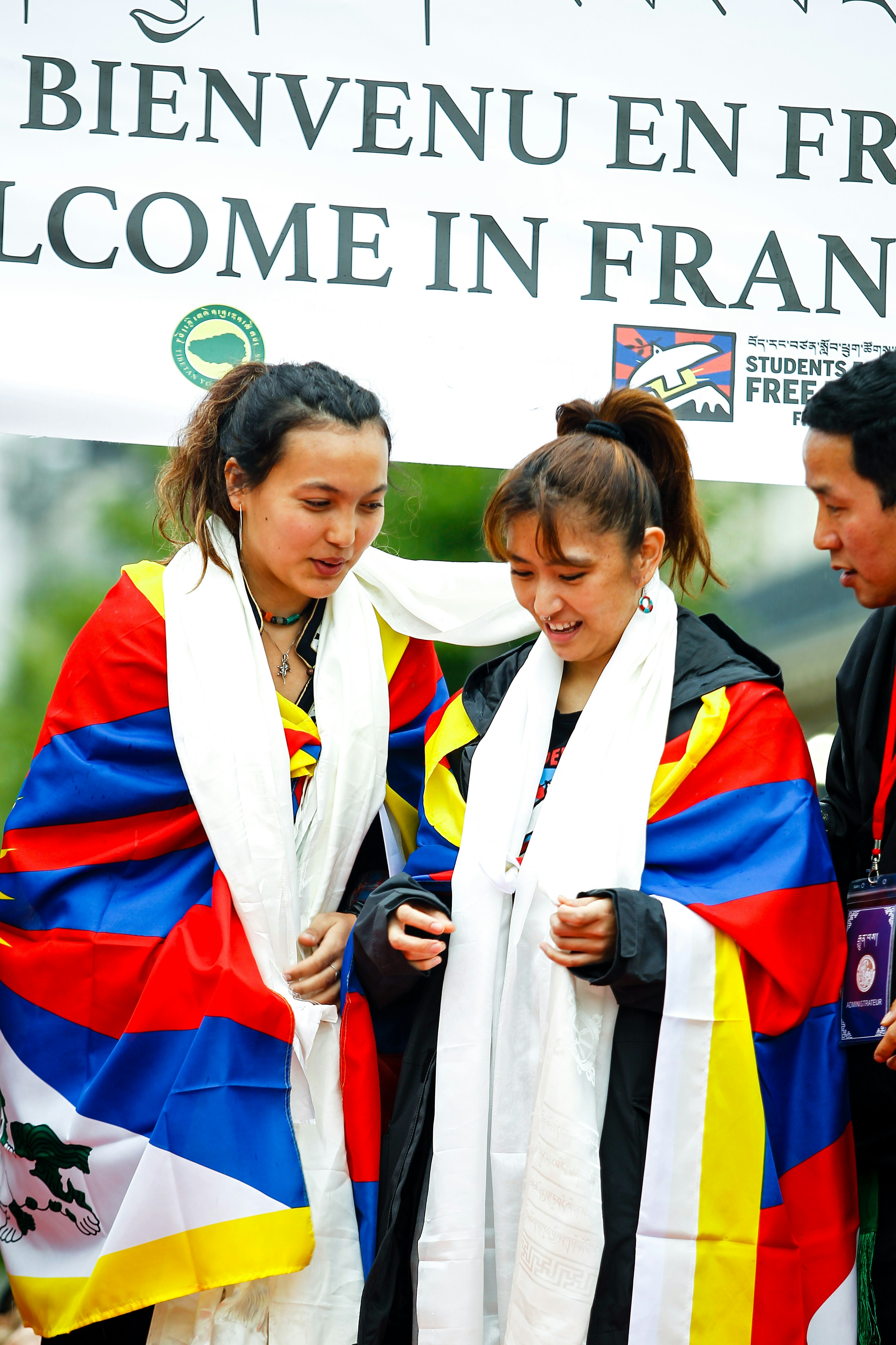 Tibetans and supporters protest in Paris against the brutality and the human rights violations in Tibet by the Chinese government.
