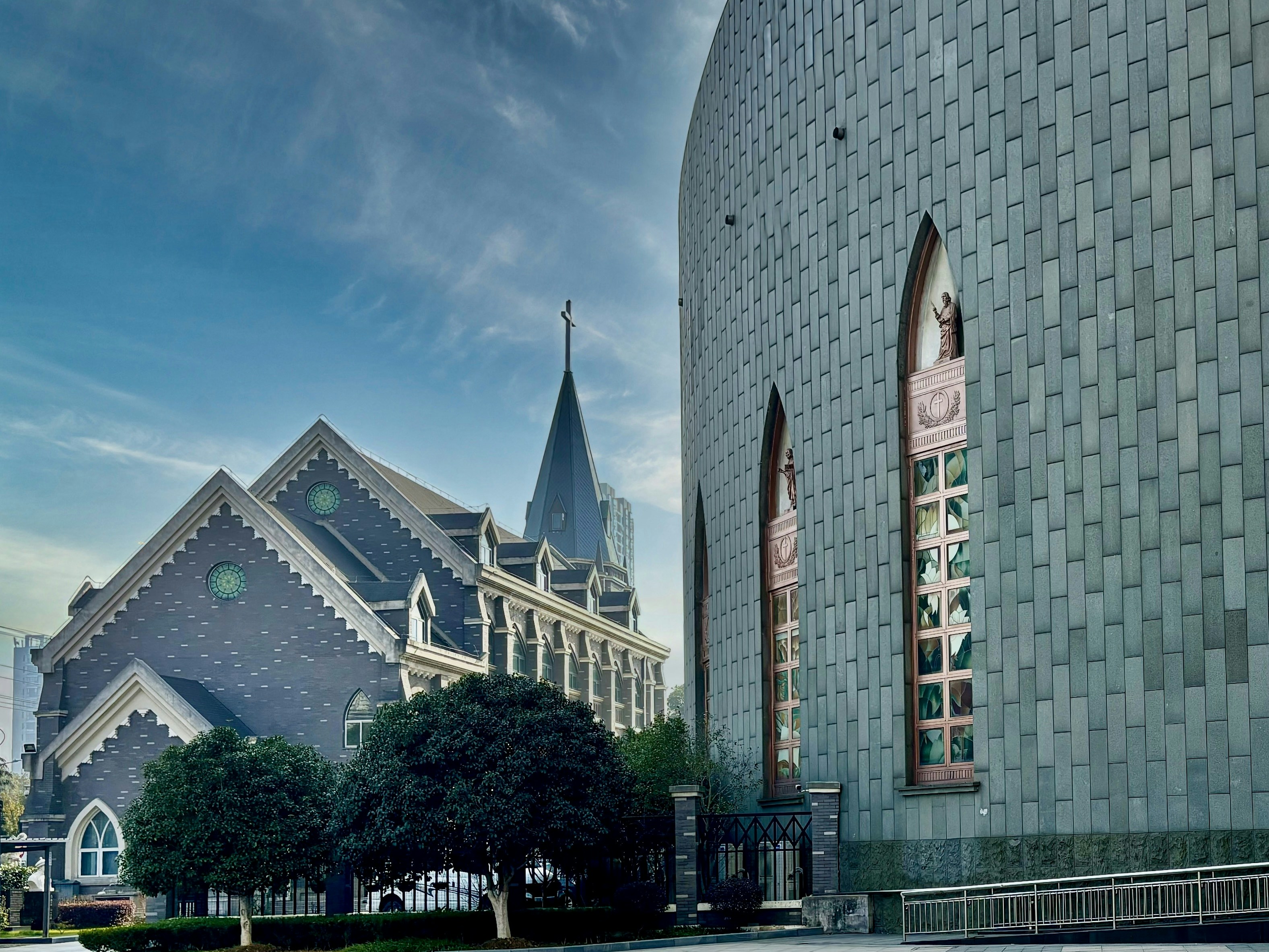 Gabled Hymns and a Curved Facade: Architecture in Conversation