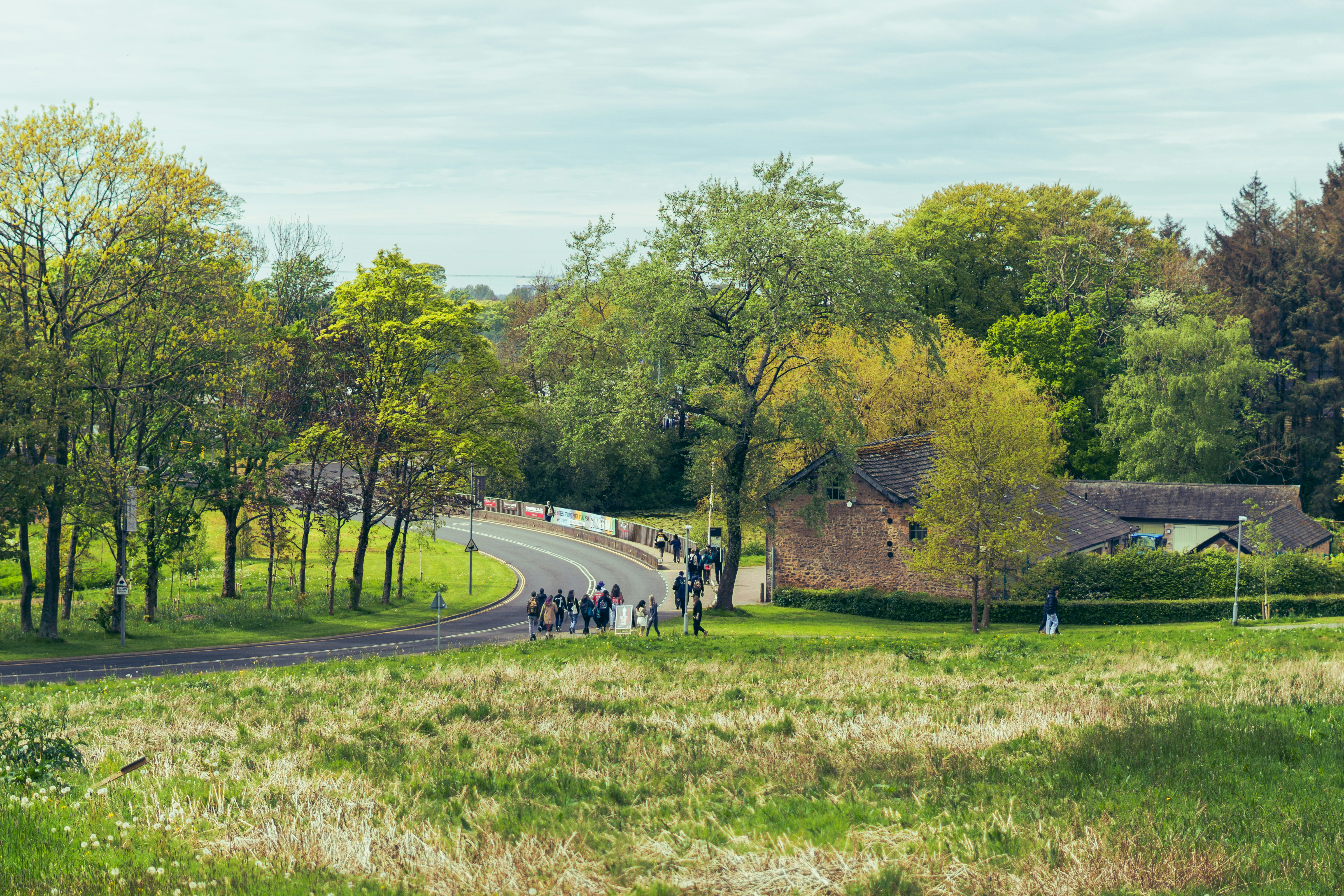 A view from Lancaster University campus, down to the Sports Centre