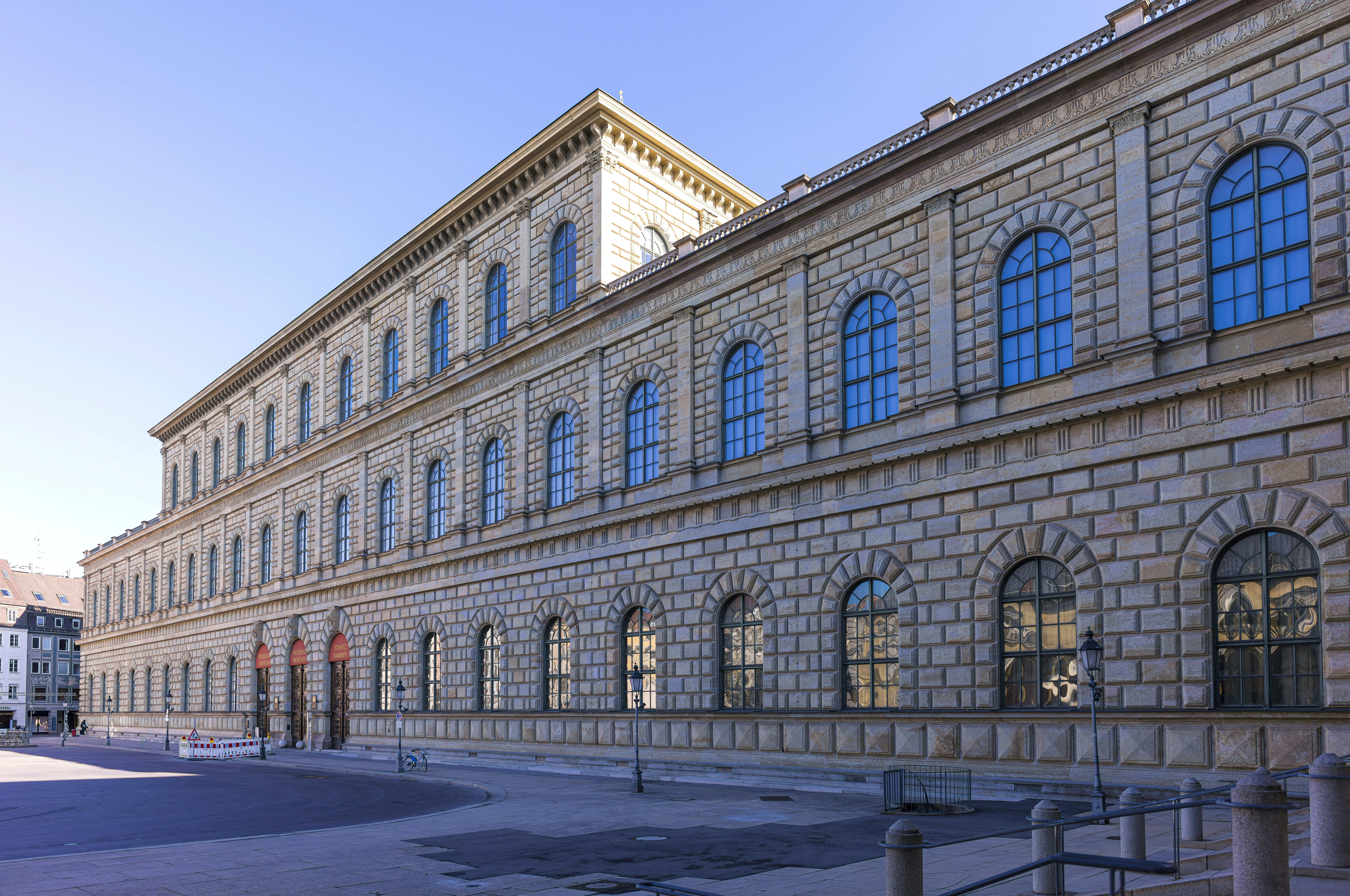 Bavarian Palace in the Morning. The Residenz in Munich City Centre.