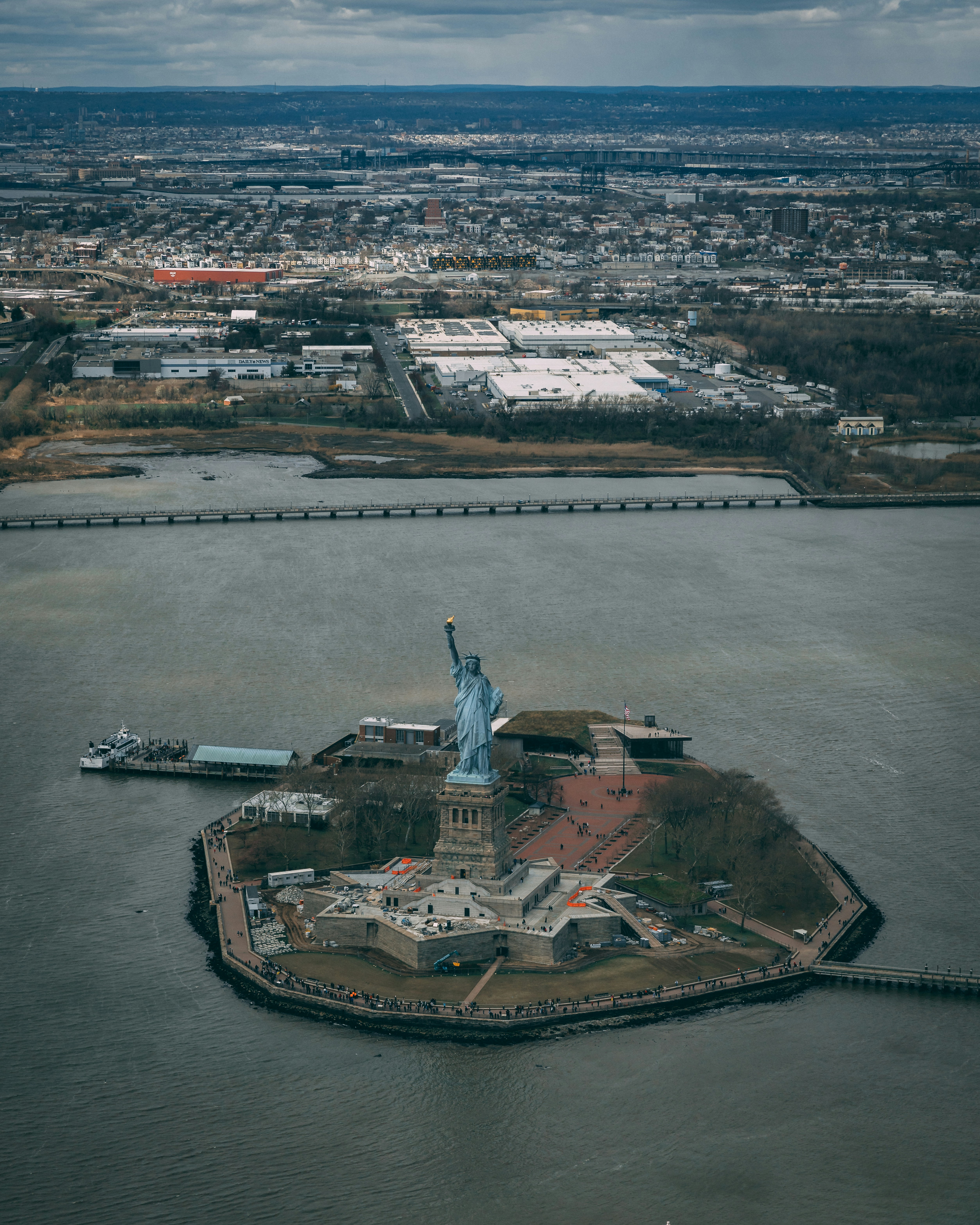 An aerial view of the statue of liberty photo – Free Art Image on Unsplash