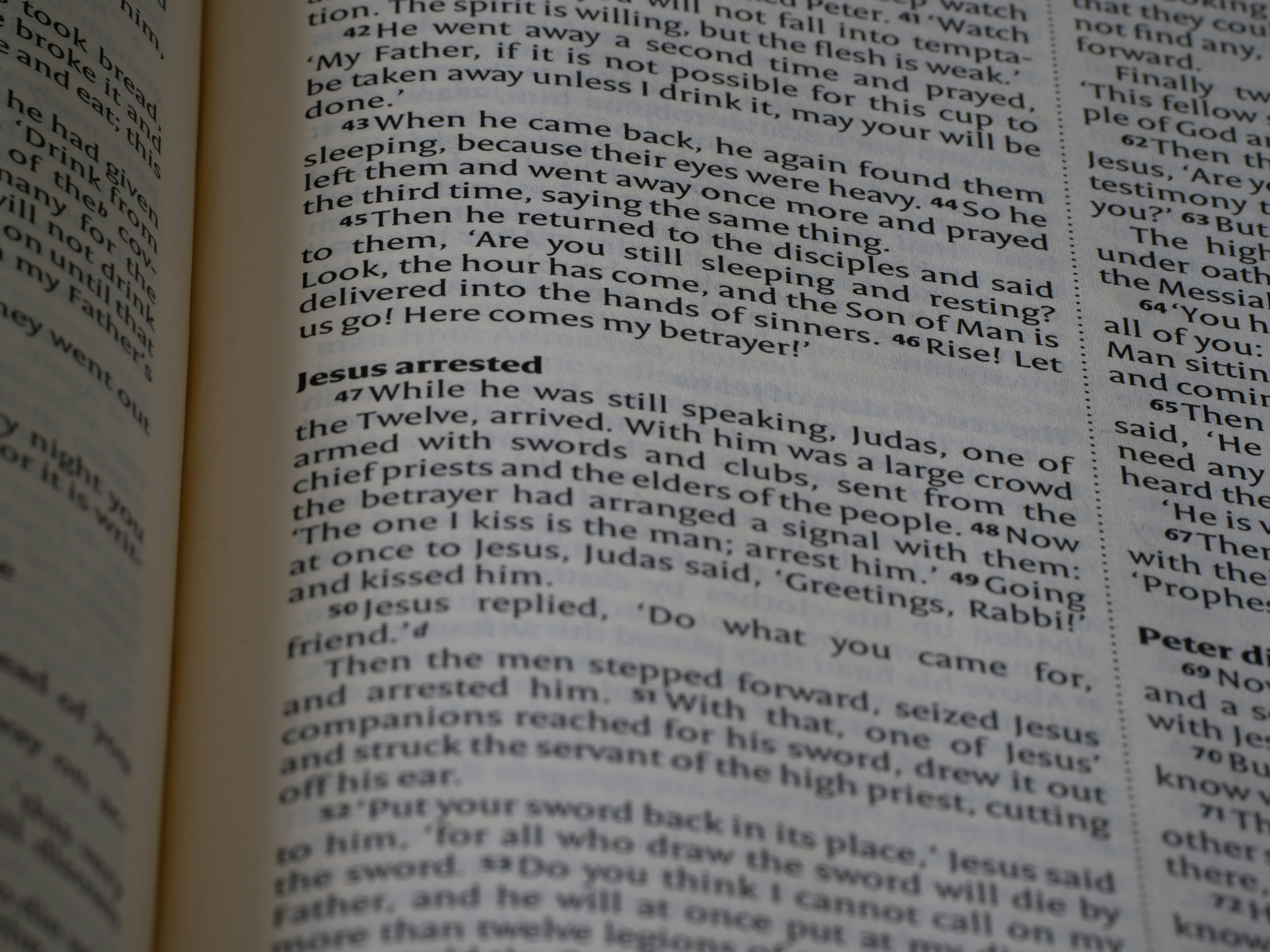 A close up of an open book with words on it photo – Free Text Image on ...