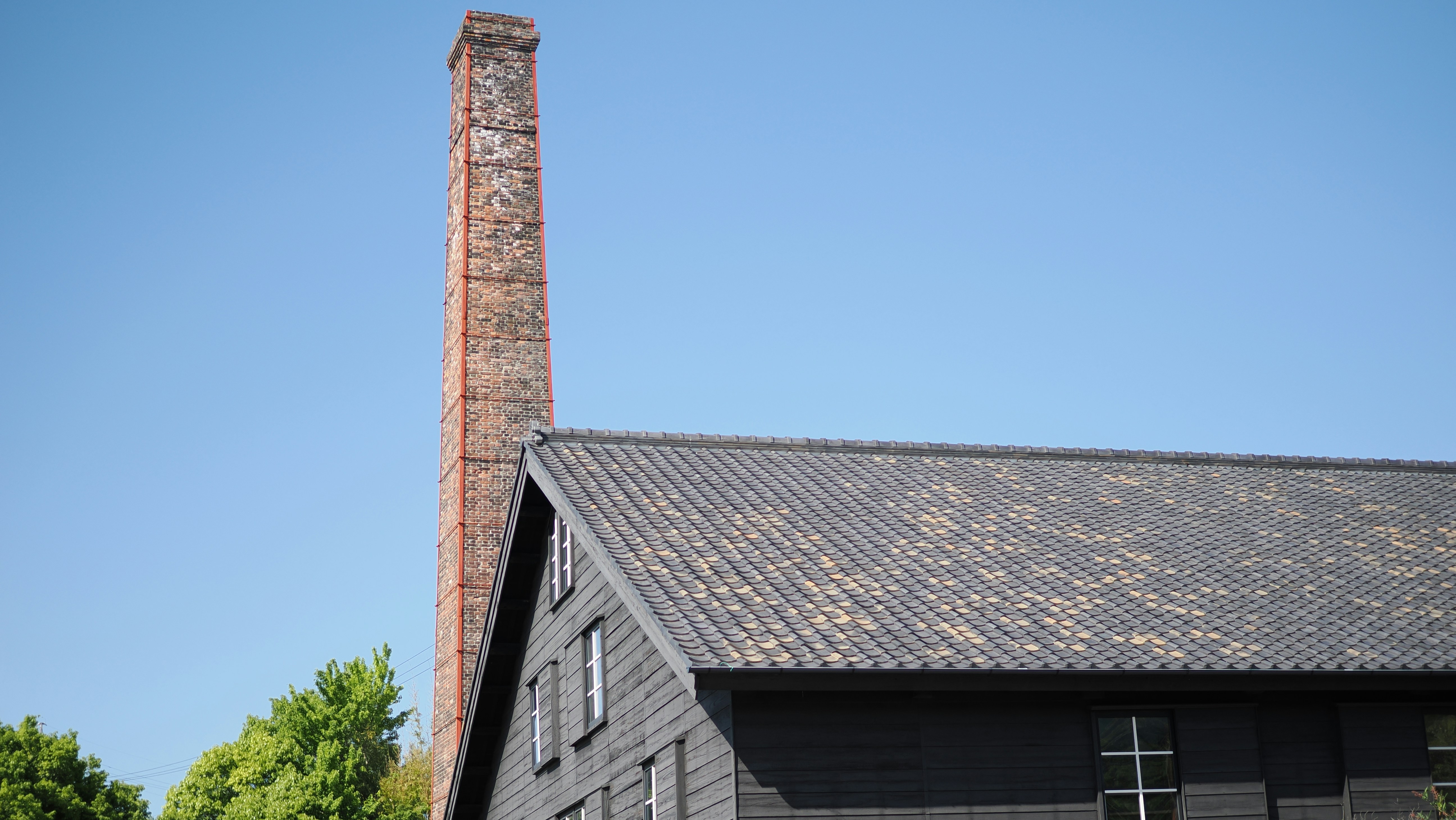 Chimney and Timber: An Industrial Rooftop Day