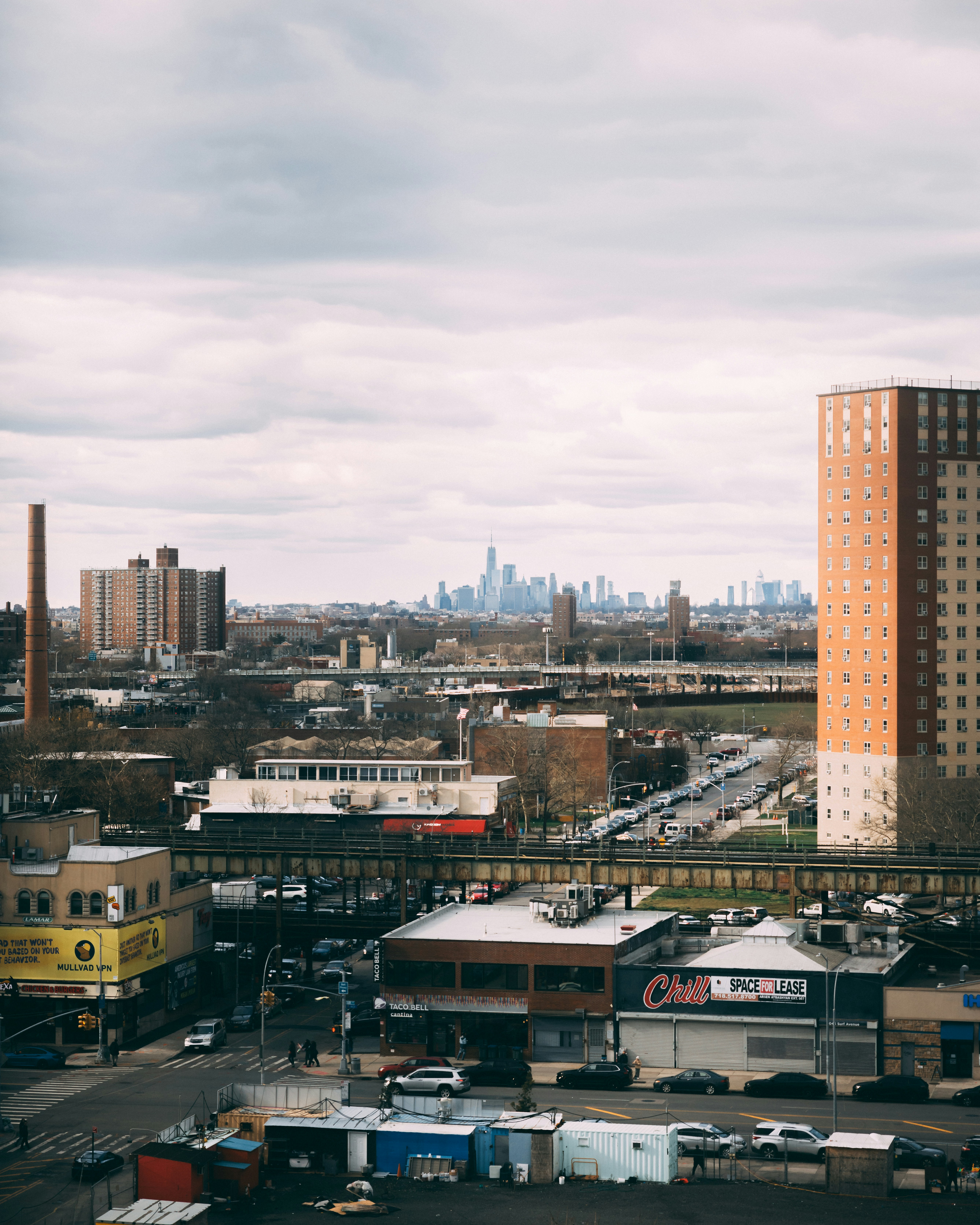 A view of a city with tall buildings photo – Free Coney island Image on ...