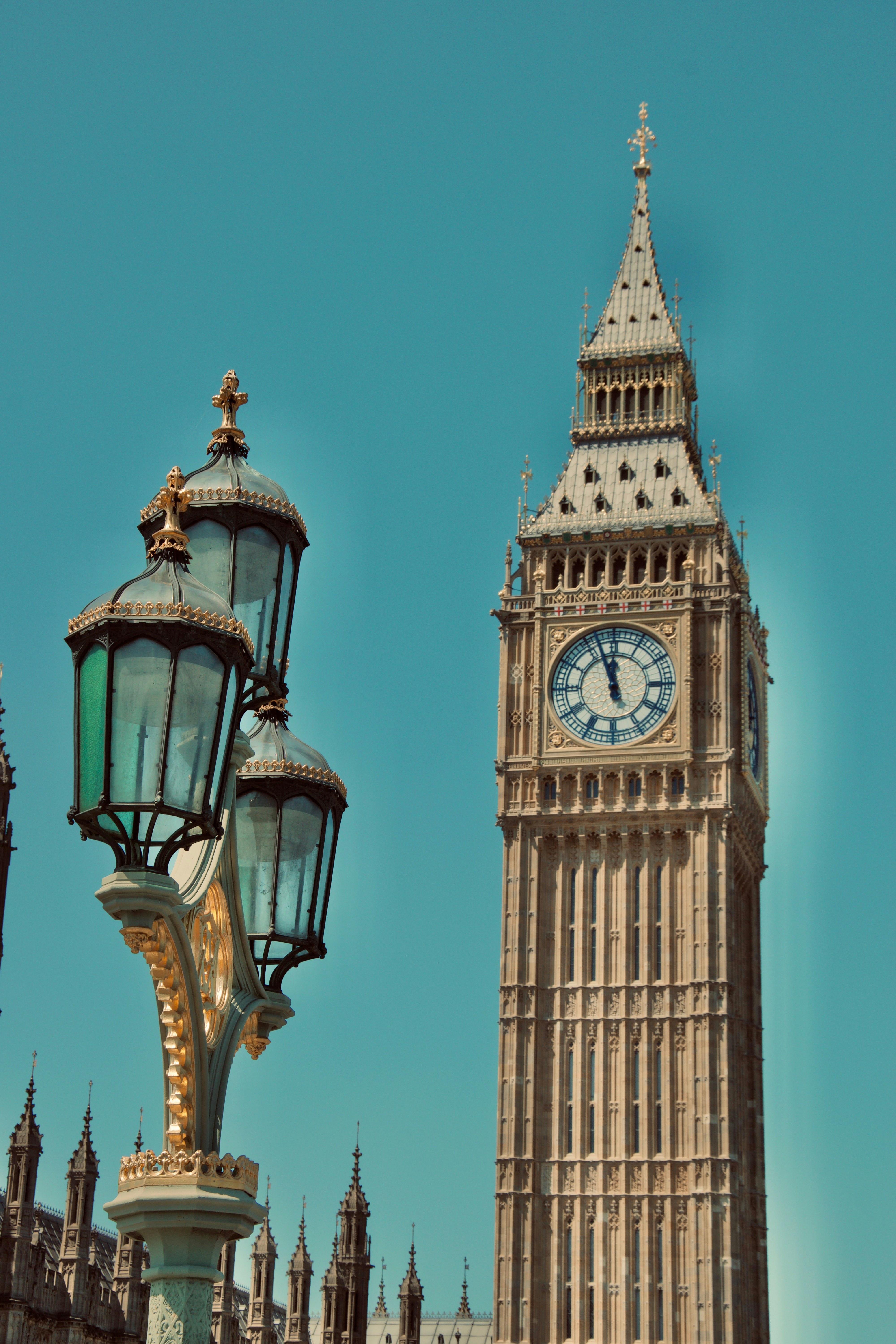 Big Ben Rising Against a Teal Sky