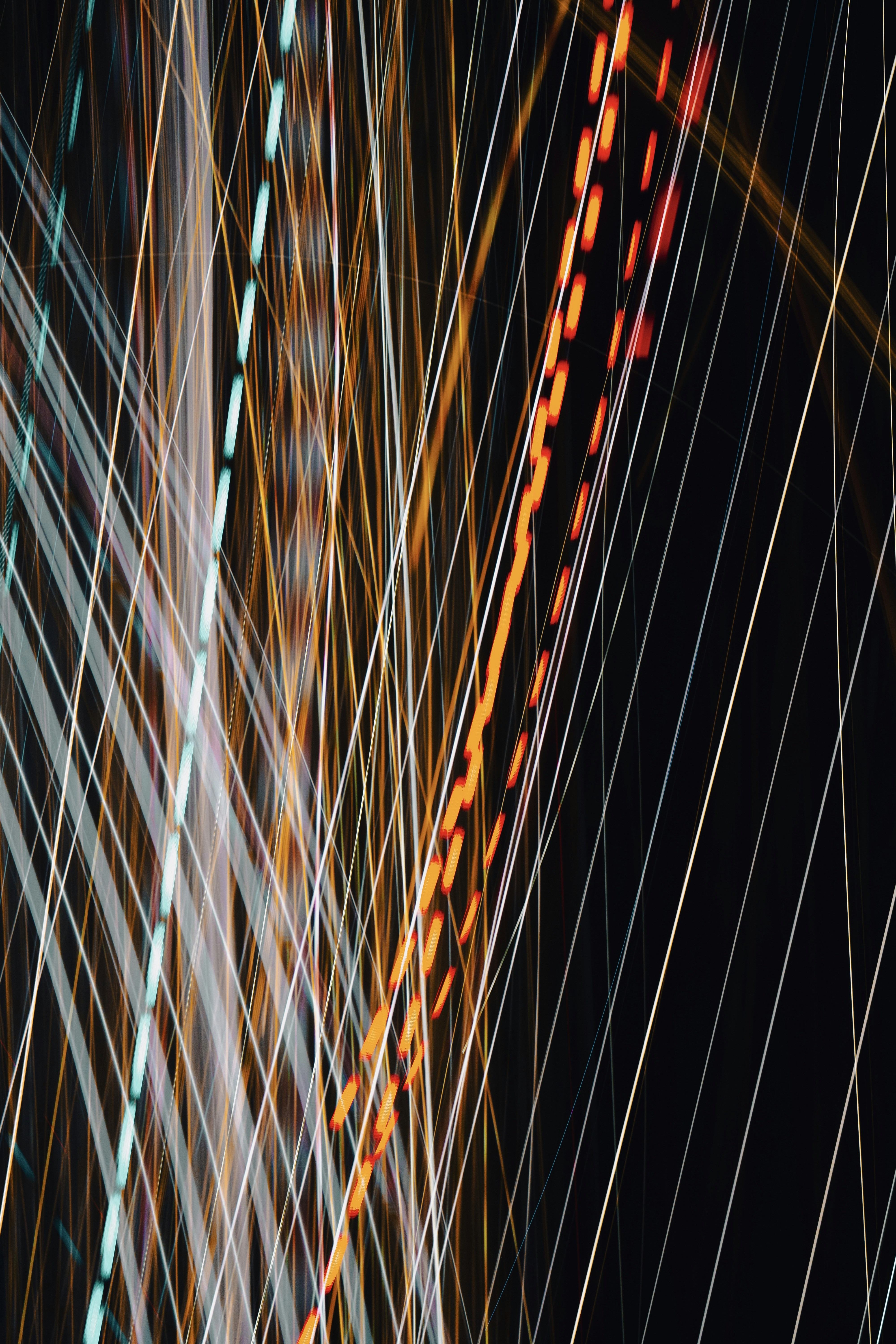 A blurry image of a clock tower in the night photo – Free Experimental ...