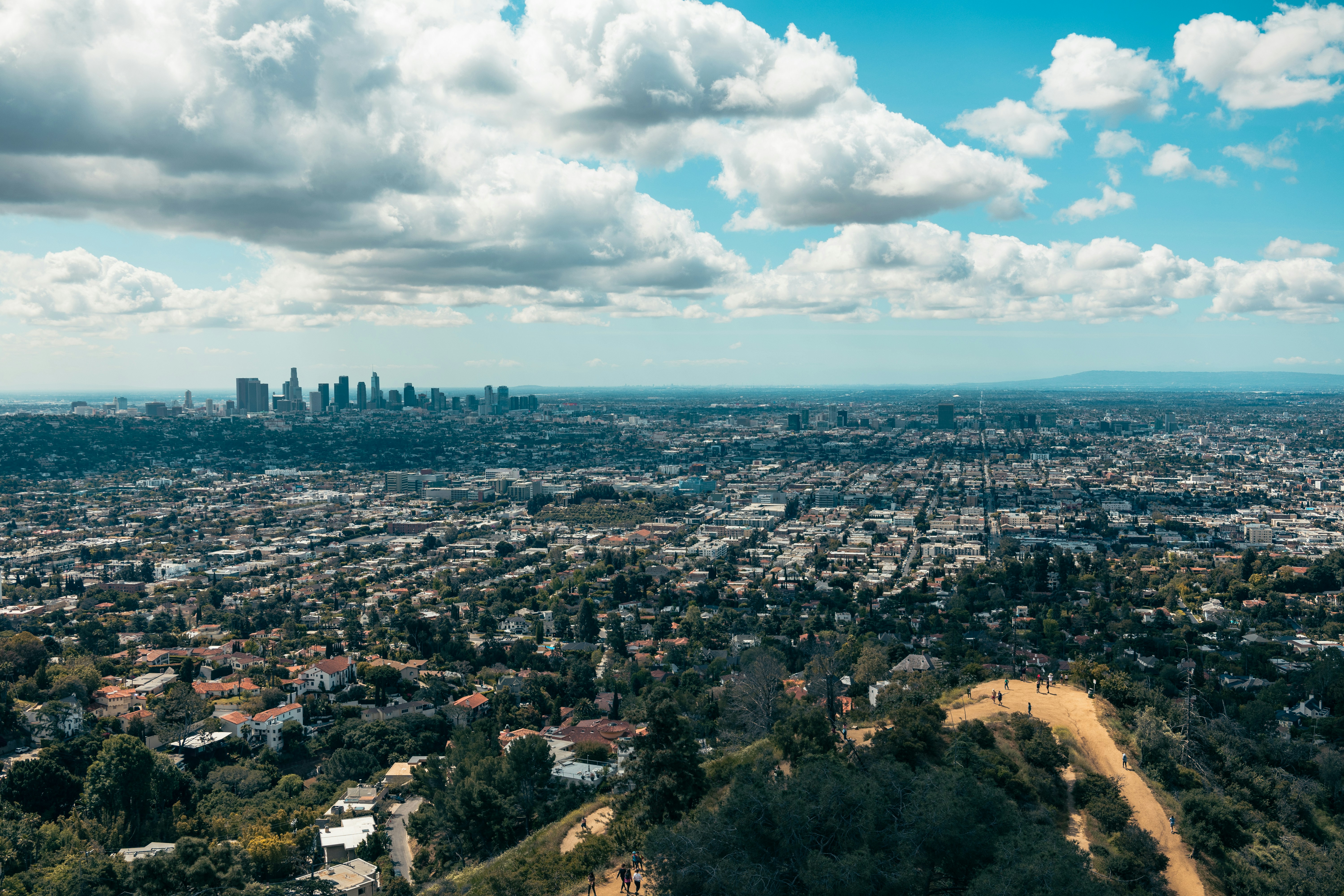 A view of a city from a high point of view photo – Free Griffith ...
