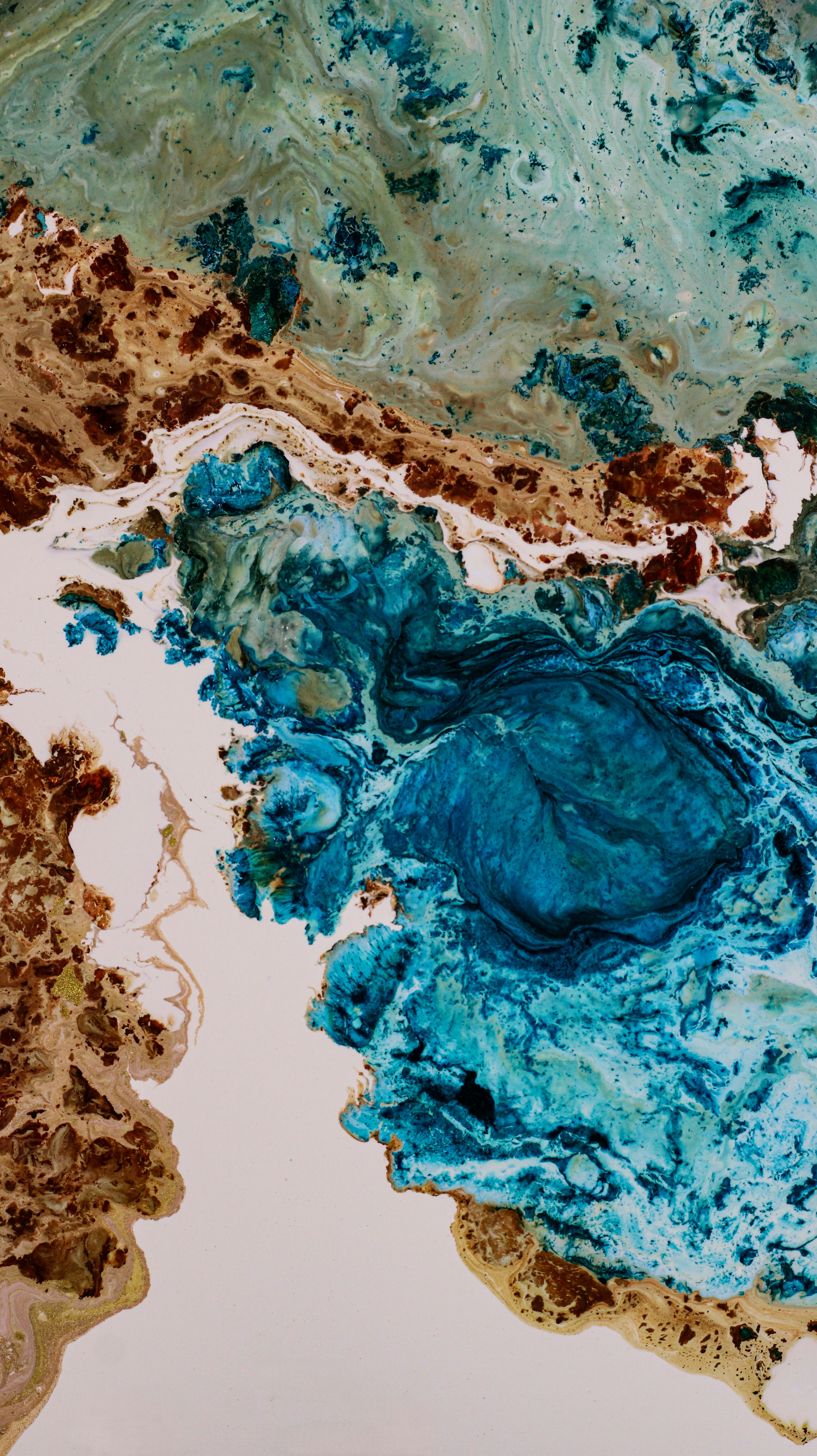 A close up of a blue and brown substance photo – Free Blue and brown ...