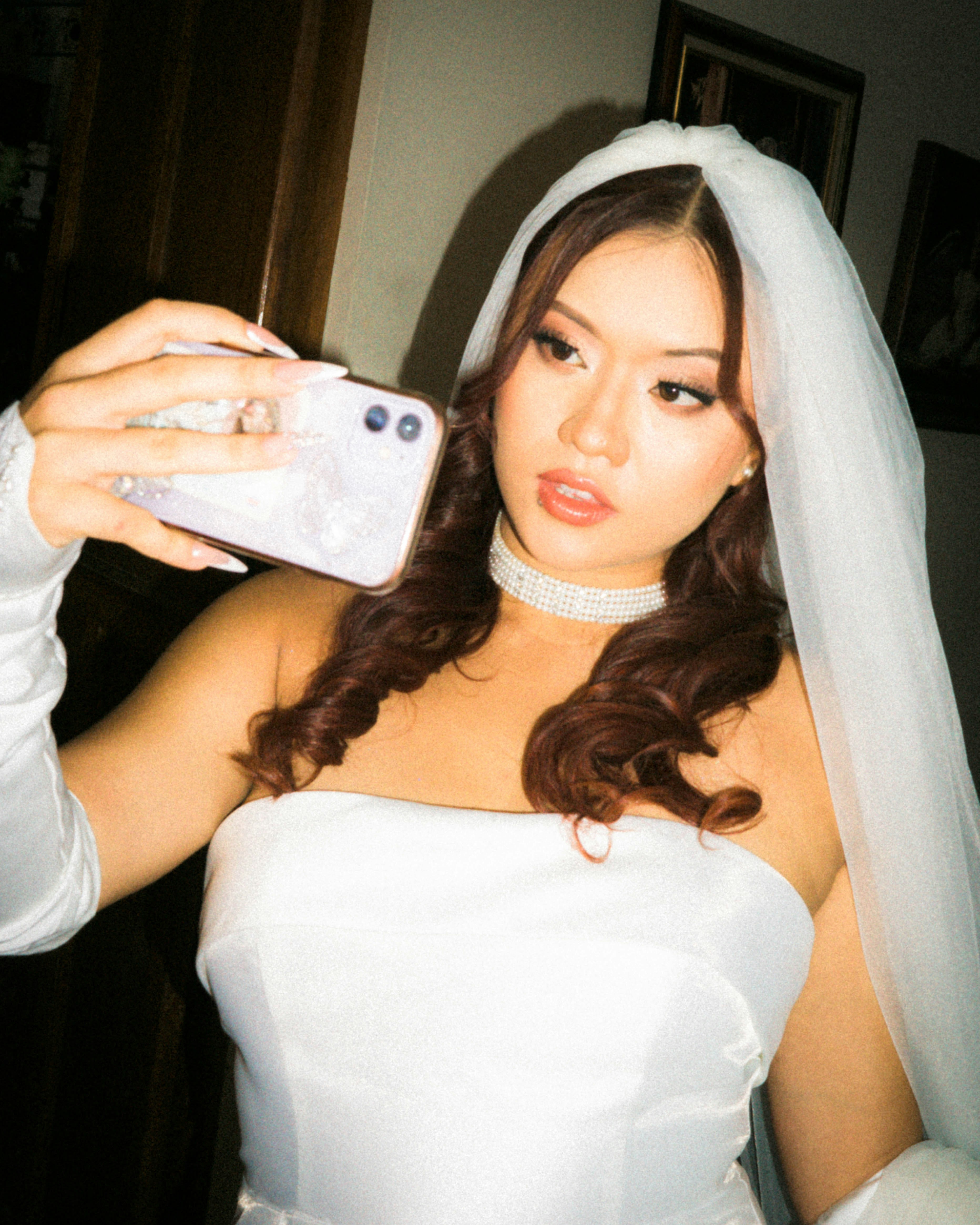 Selfie in Satin: Bride Captures a Moment Before the I Do